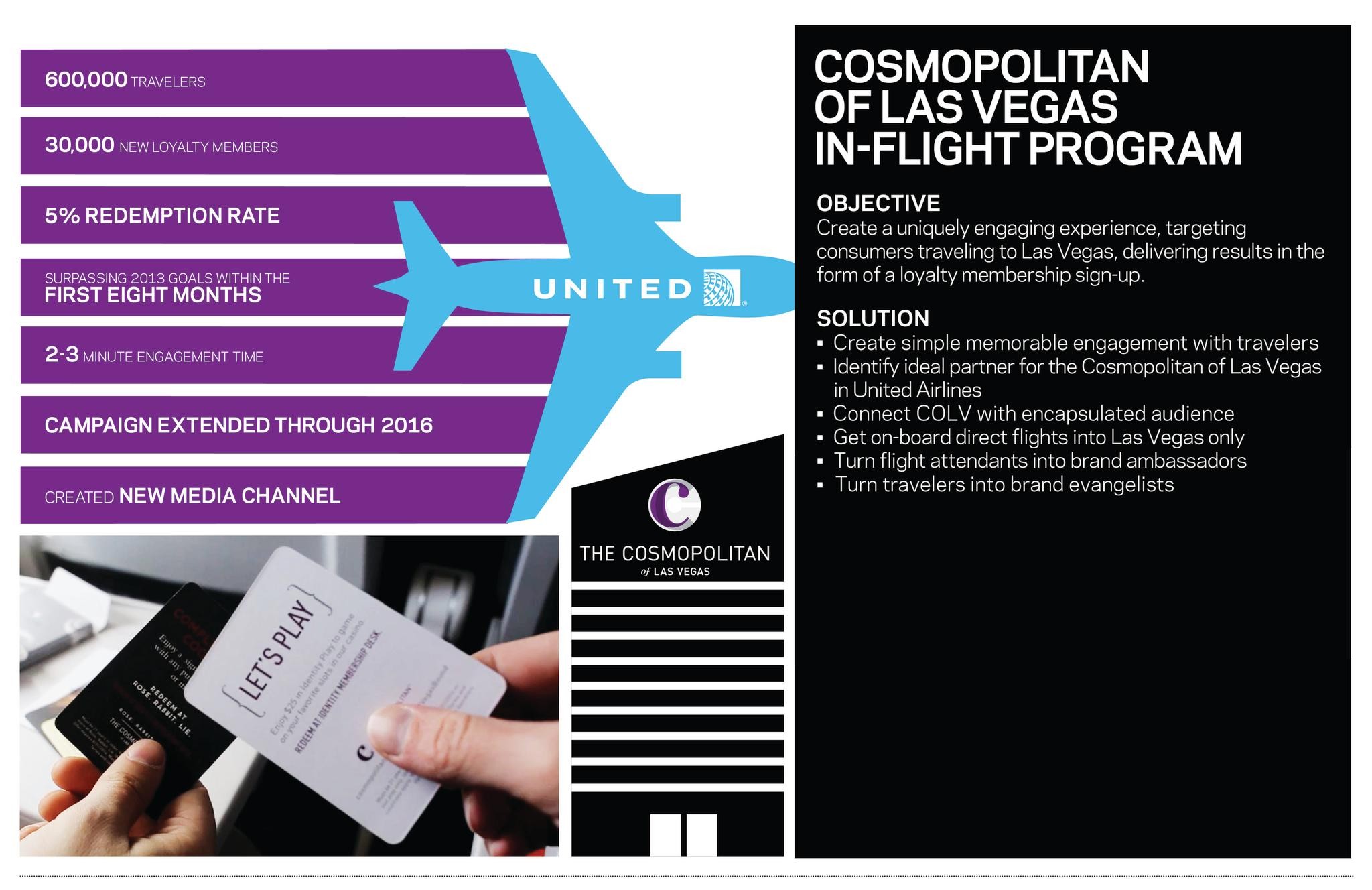 THE COSMOPOLITAN OF LAS VEGAS IN-FLIGHT PROGRAM | Campaign | THE WORK