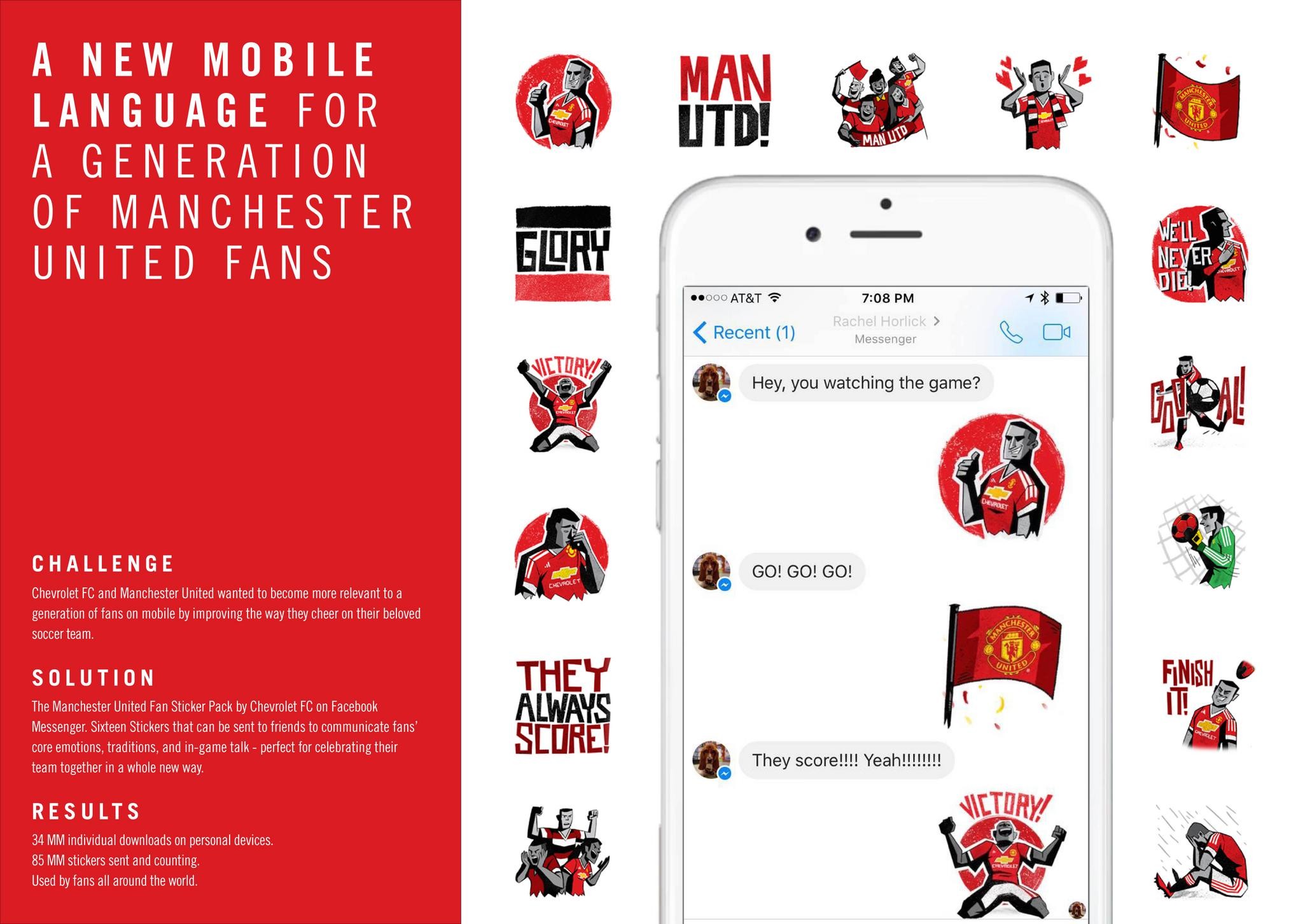 Manchester United Fan Sticker Pack by Chevrolet FC | Campaign | THE WORK