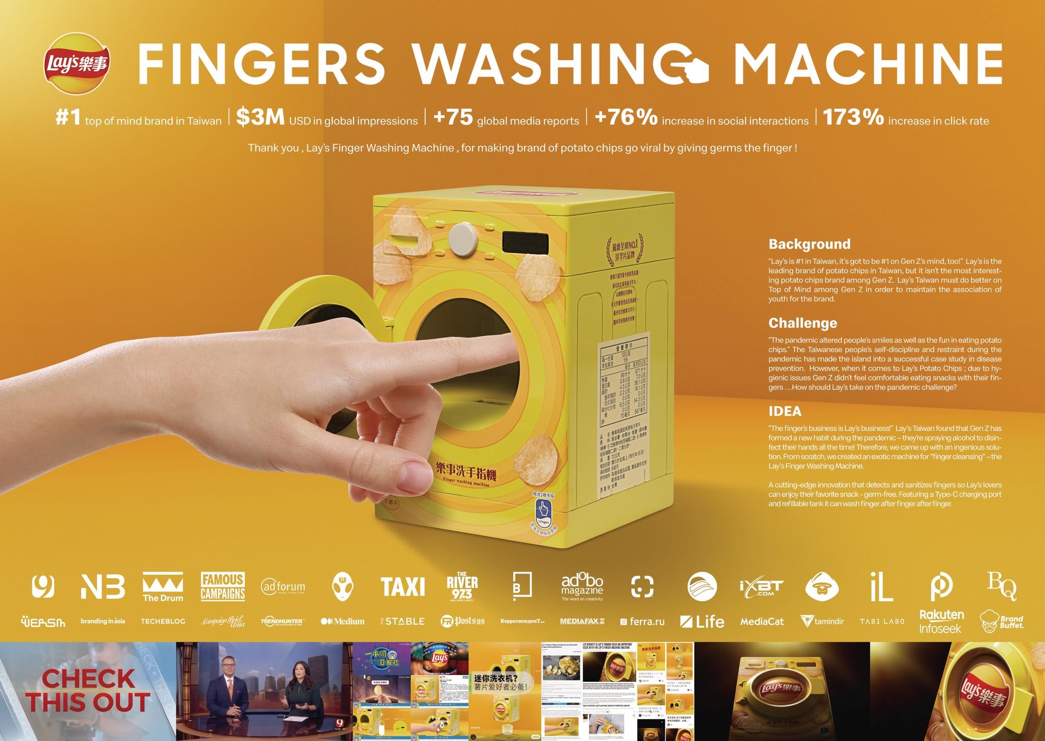 Lay's Finger Washing Machine | Campaign | THE WORK