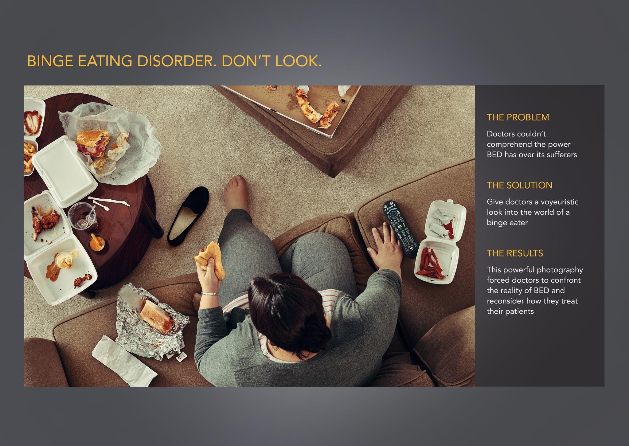Binge Eating Disorder: Don’t Look_Livingroom | Campaign | THE WORK