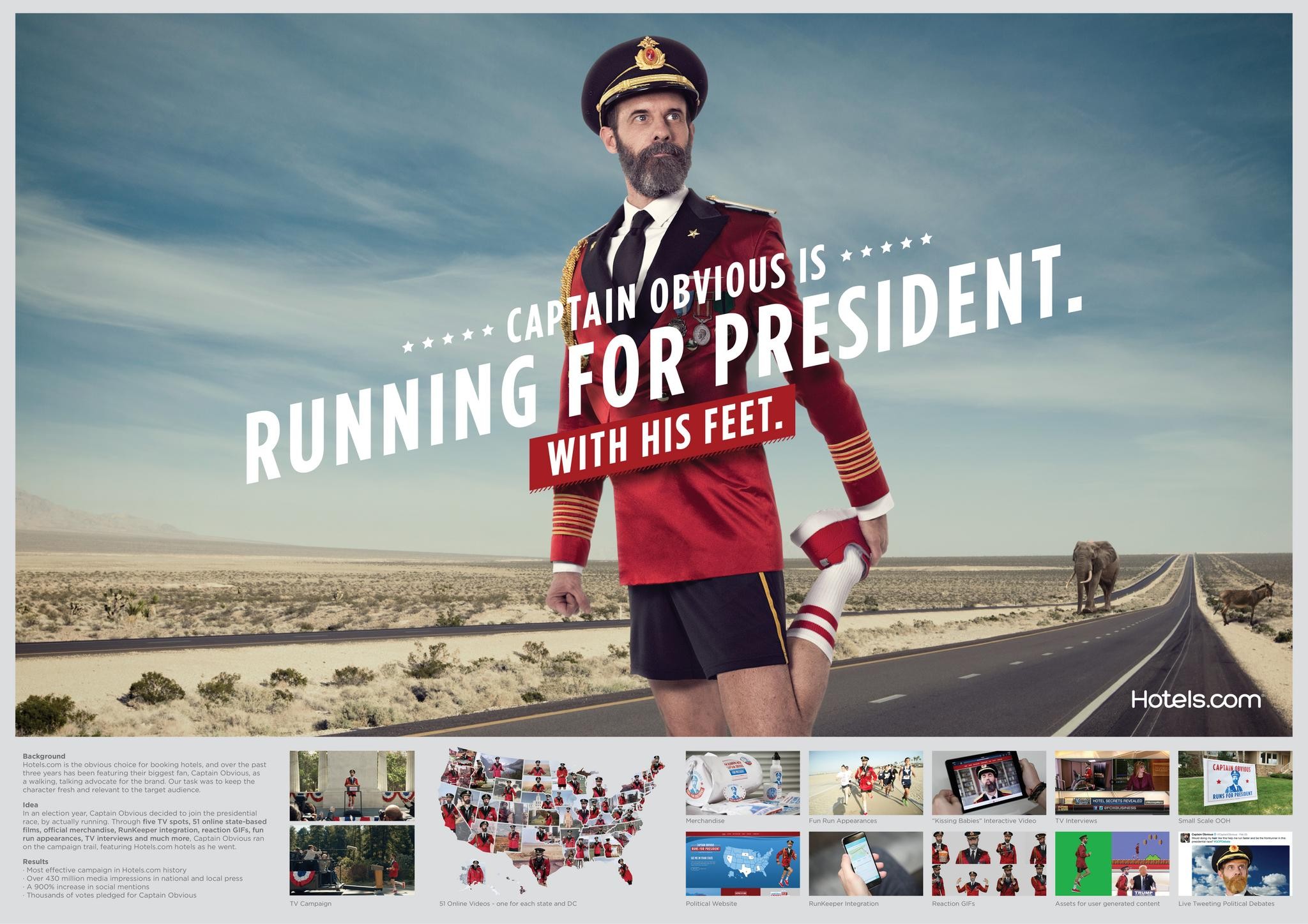 Captain Obvious Runs For President | Campaign | THE WORK