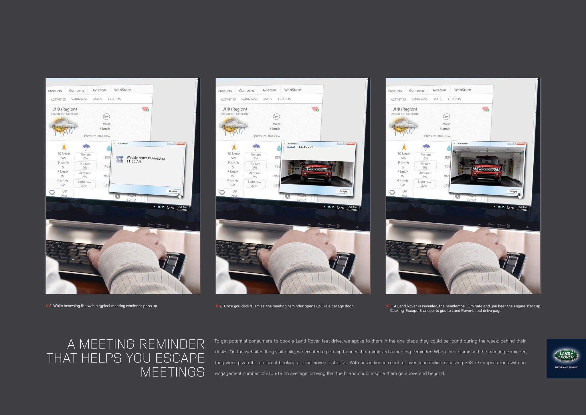 MEETING REMINDER | Campaign | THE WORK