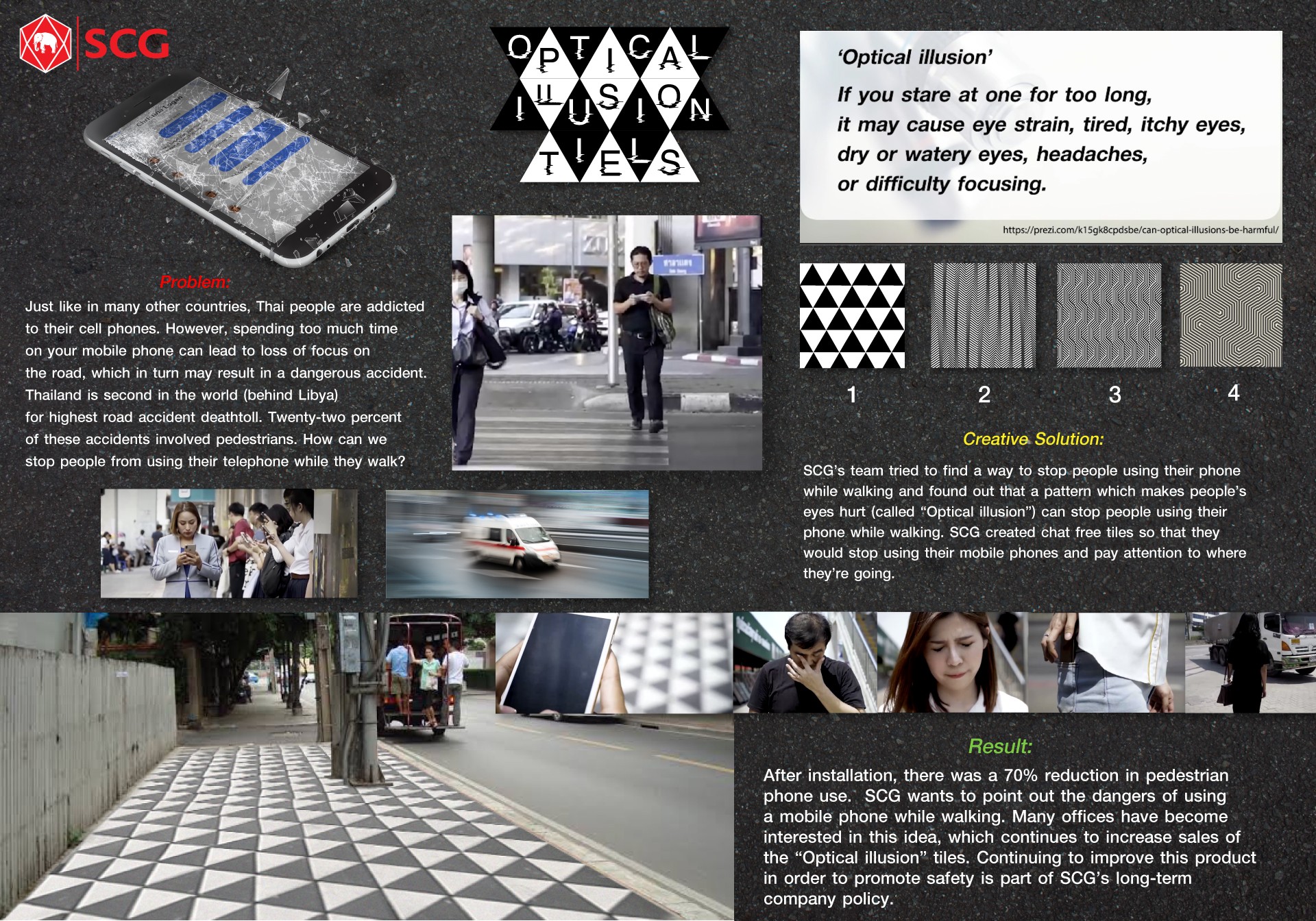 Optical illusion tiles | Campaign | THE WORK