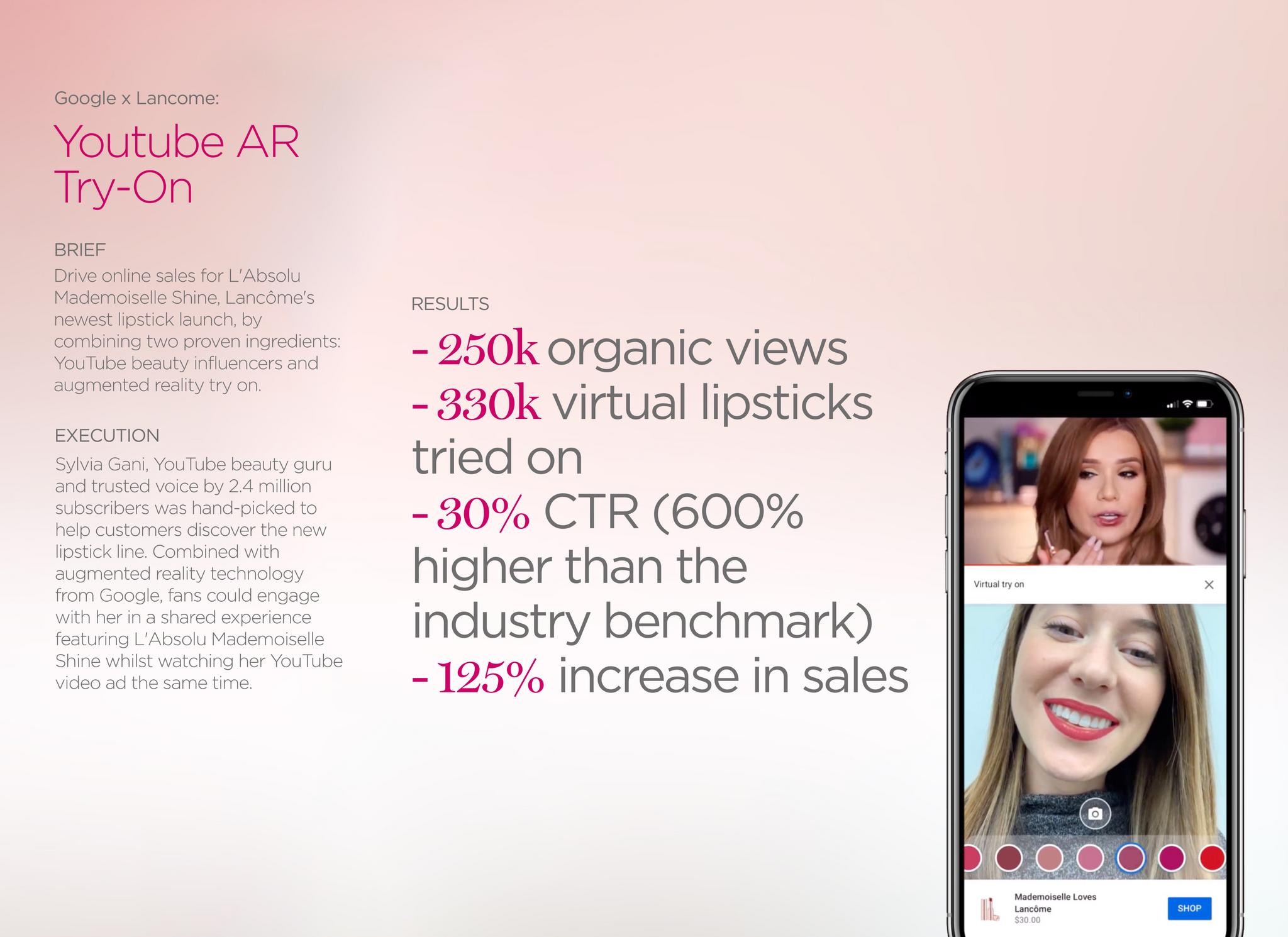 Lancôme x Google - YouTube AR Beauty Try-On | Campaign | THE WORK