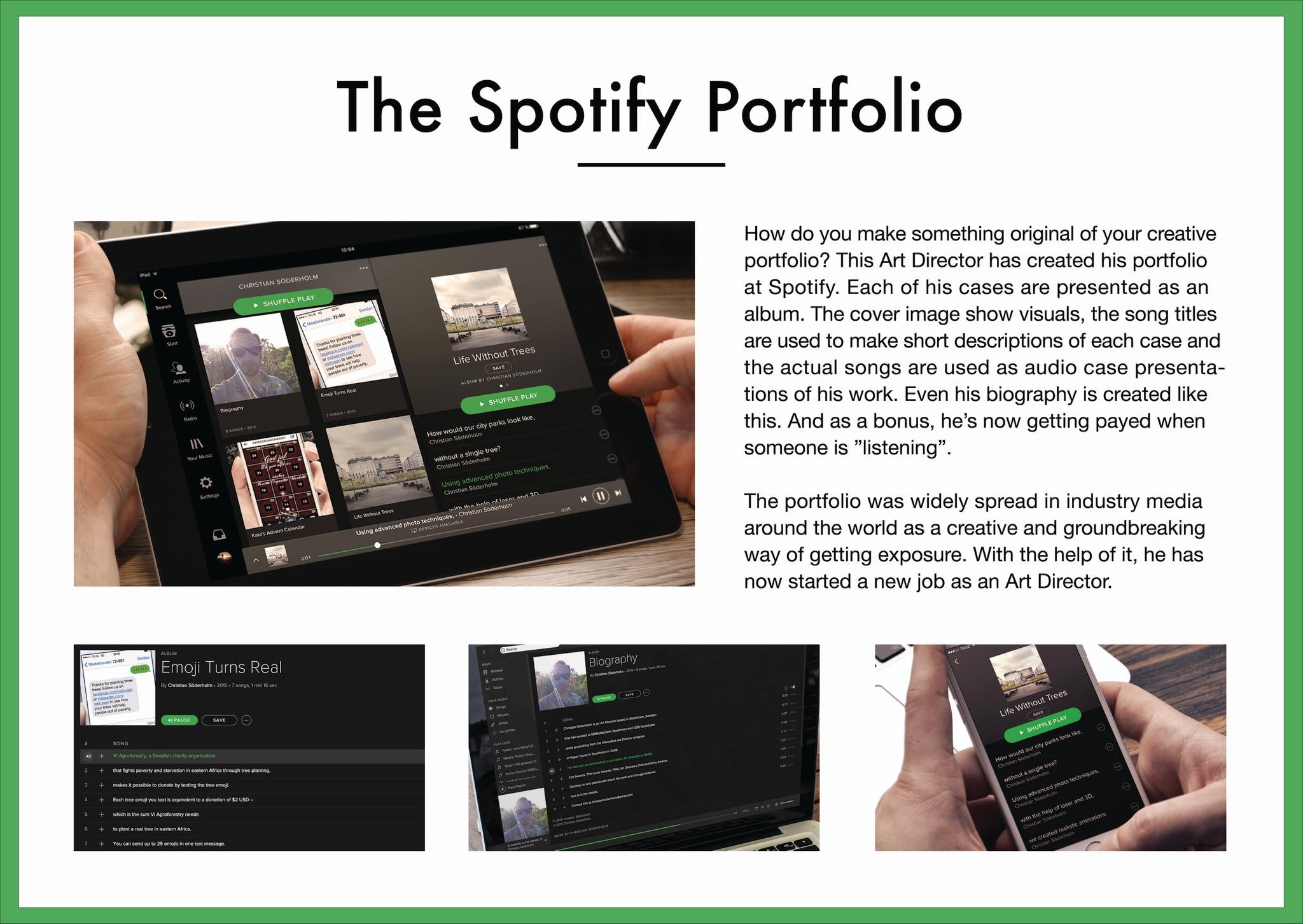 The Spotify Portfolio | Campaign | THE WORK