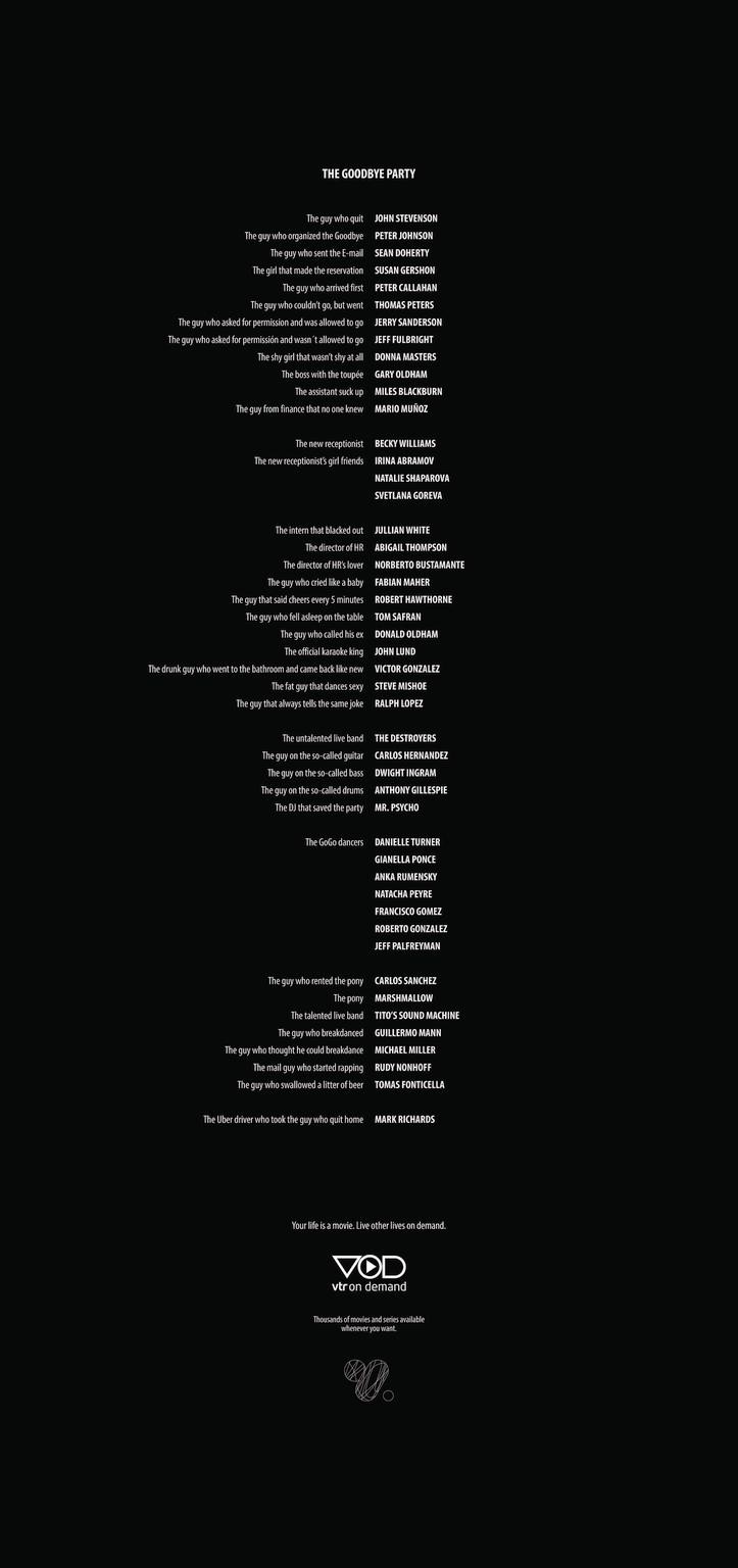MOVIE CREDITS | Campaign | THE WORK