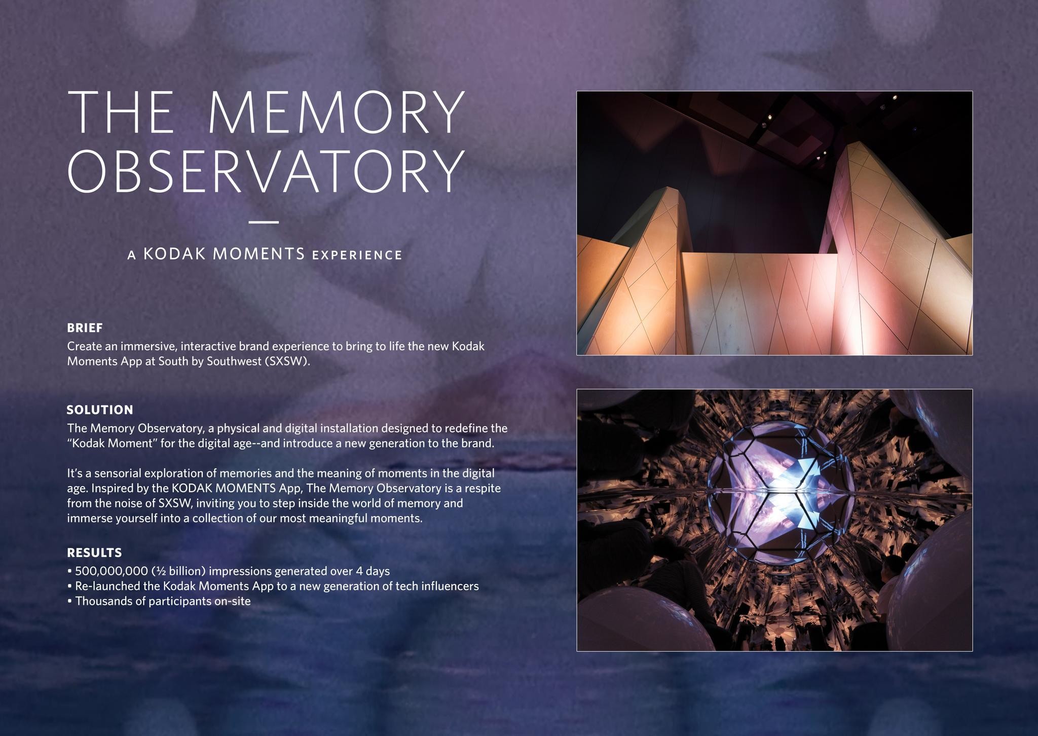 The Memory Observatory | Campaign | THE WORK