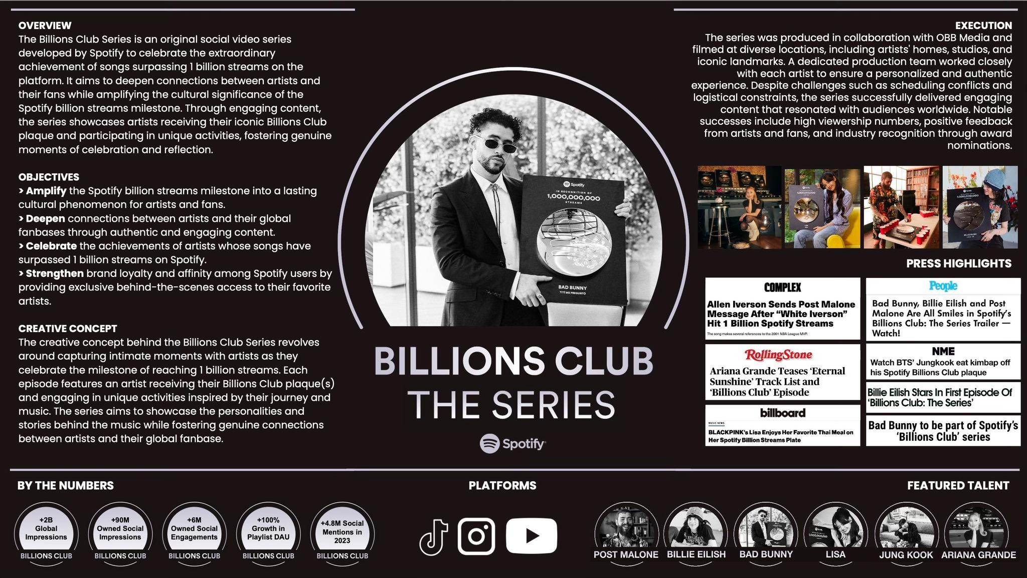 Spotify Billions Club: The Series | Campaign | THE WORK