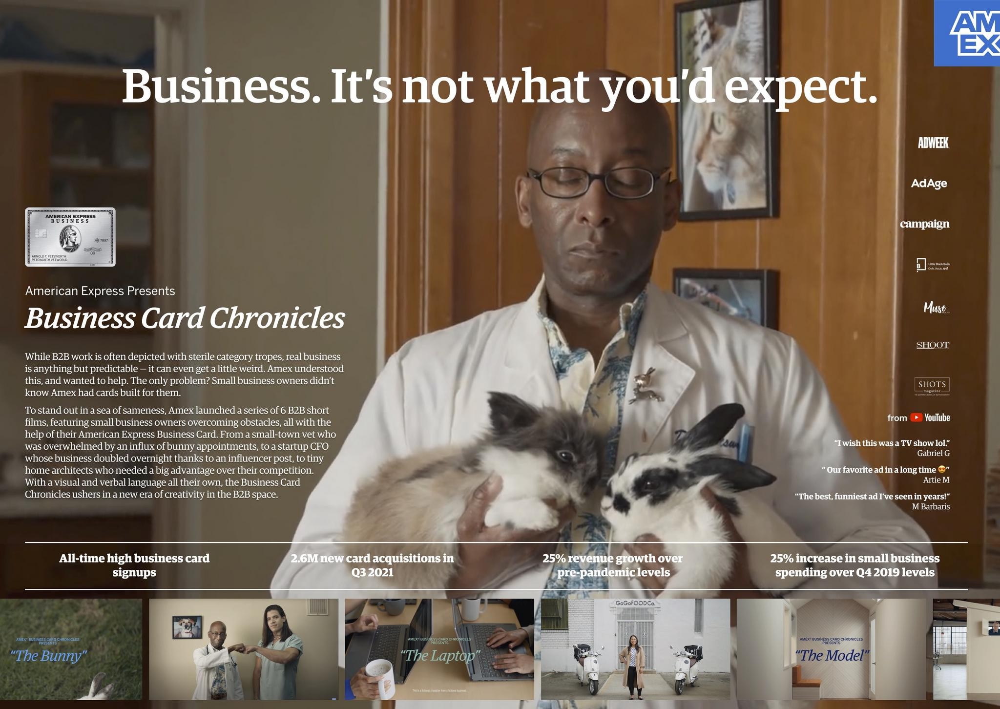 Amex Business Card Chronicles | Campaign | THE WORK