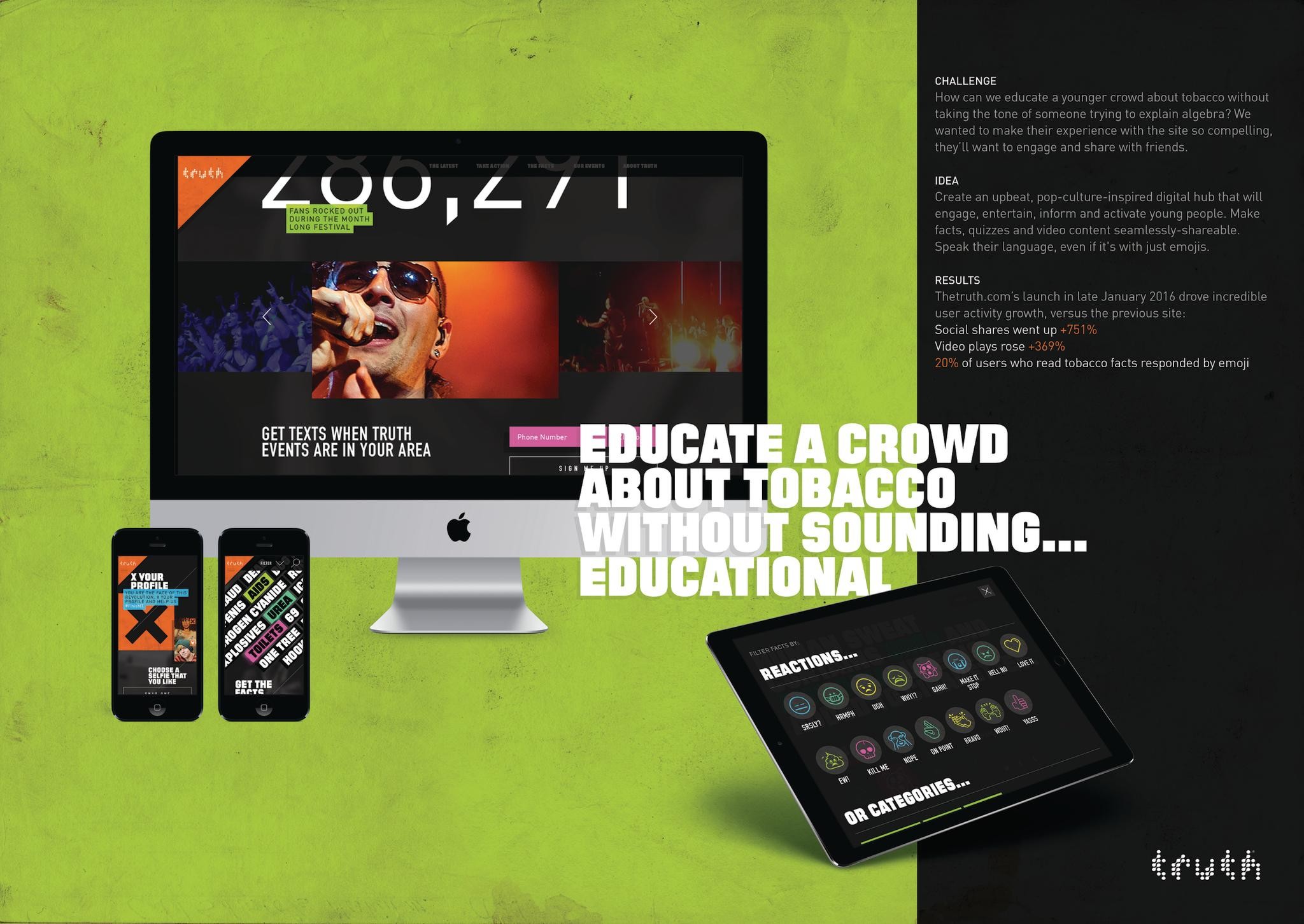 Thetruth.com site redesign | Campaign | THE WORK