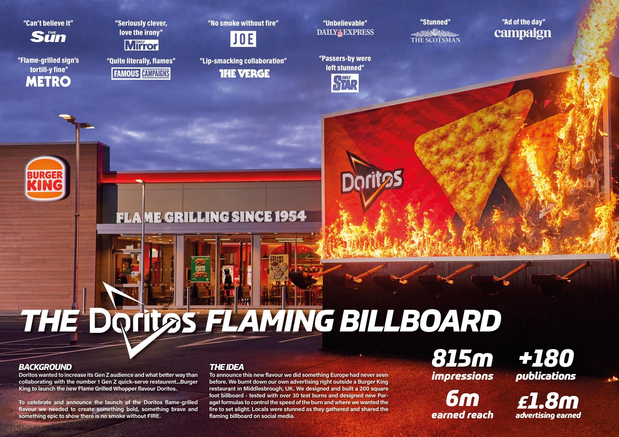 The Doritos Flaming Billboard | Campaign | THE WORK