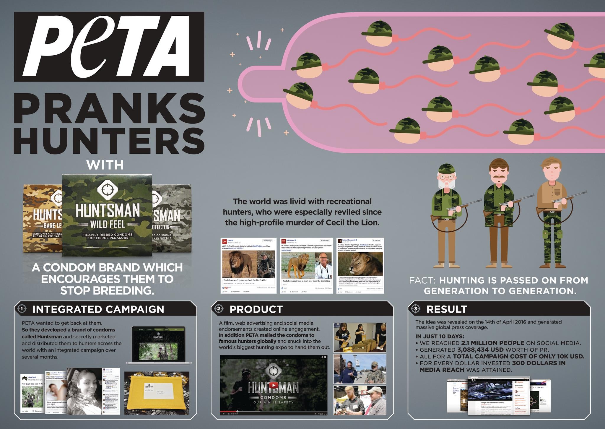 Huntsman Condoms - PETA pranks hunters | Campaign | THE WORK