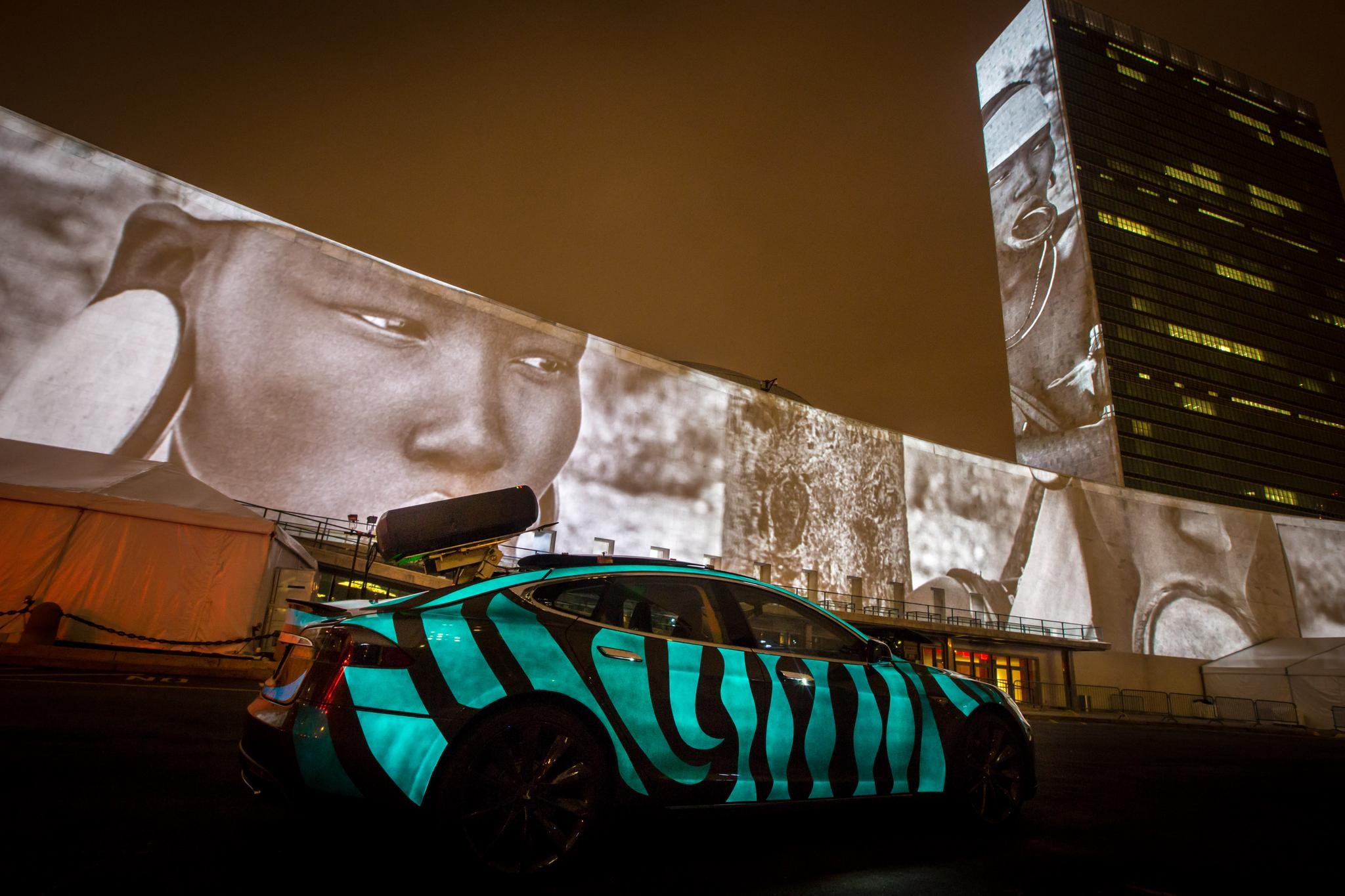 OPS TESLA MOBILE PROJECTION VEHICLE | Campaign | THE WORK