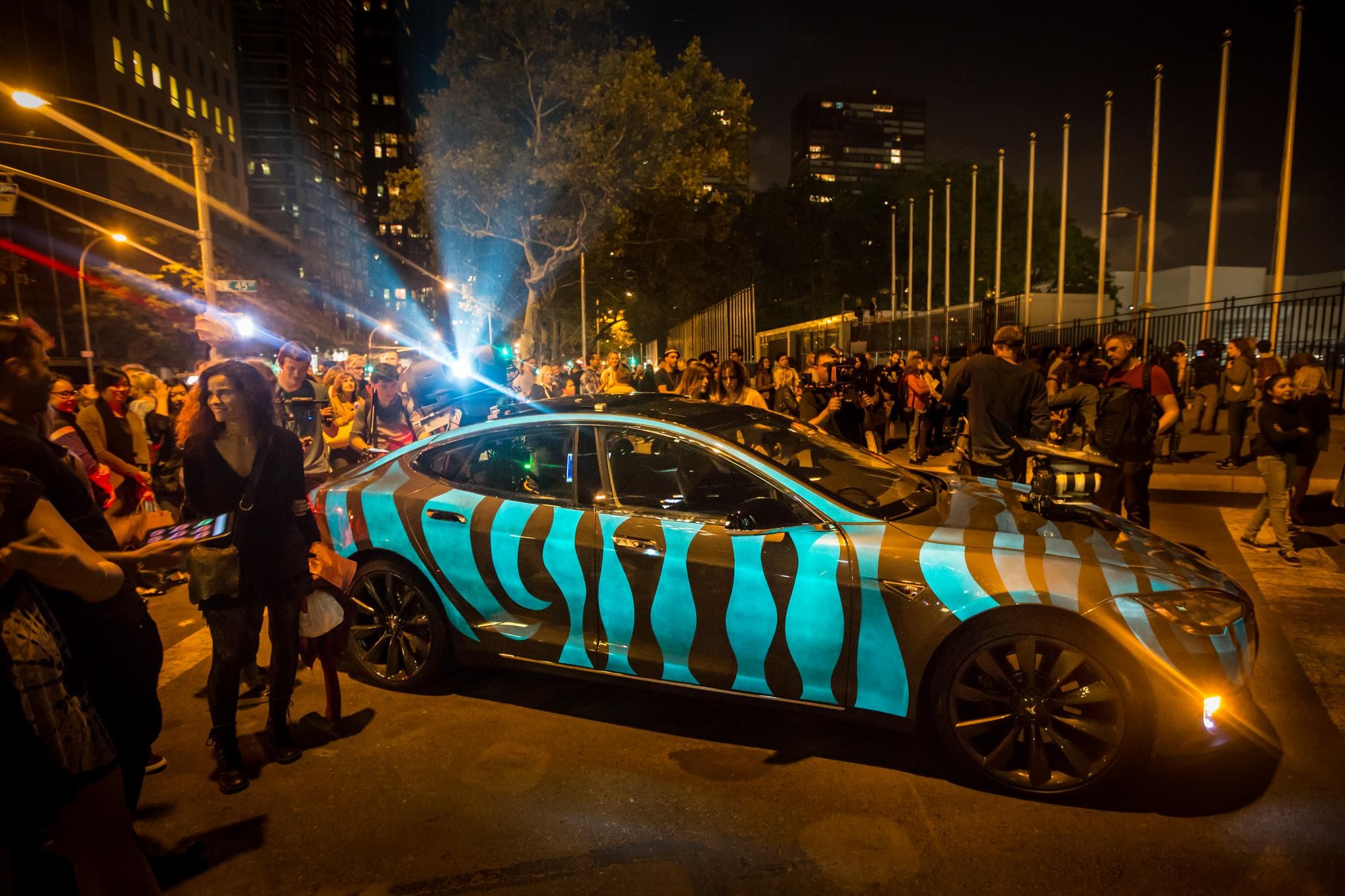 OPS TESLA MOBILE PROJECTION VEHICLE | Campaign | THE WORK