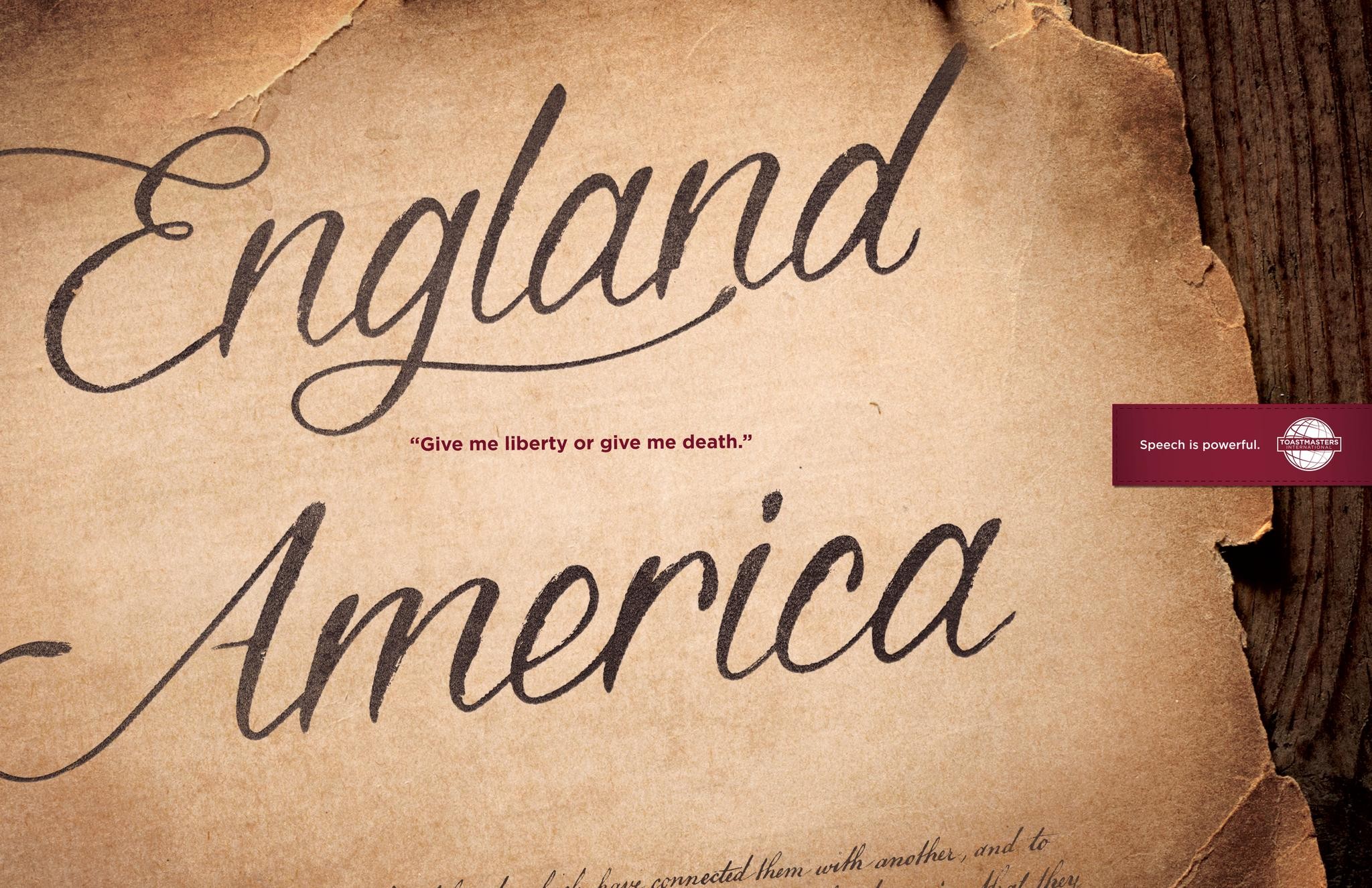 Toastmasters Poster — “England/America” | Campaign | THE WORK