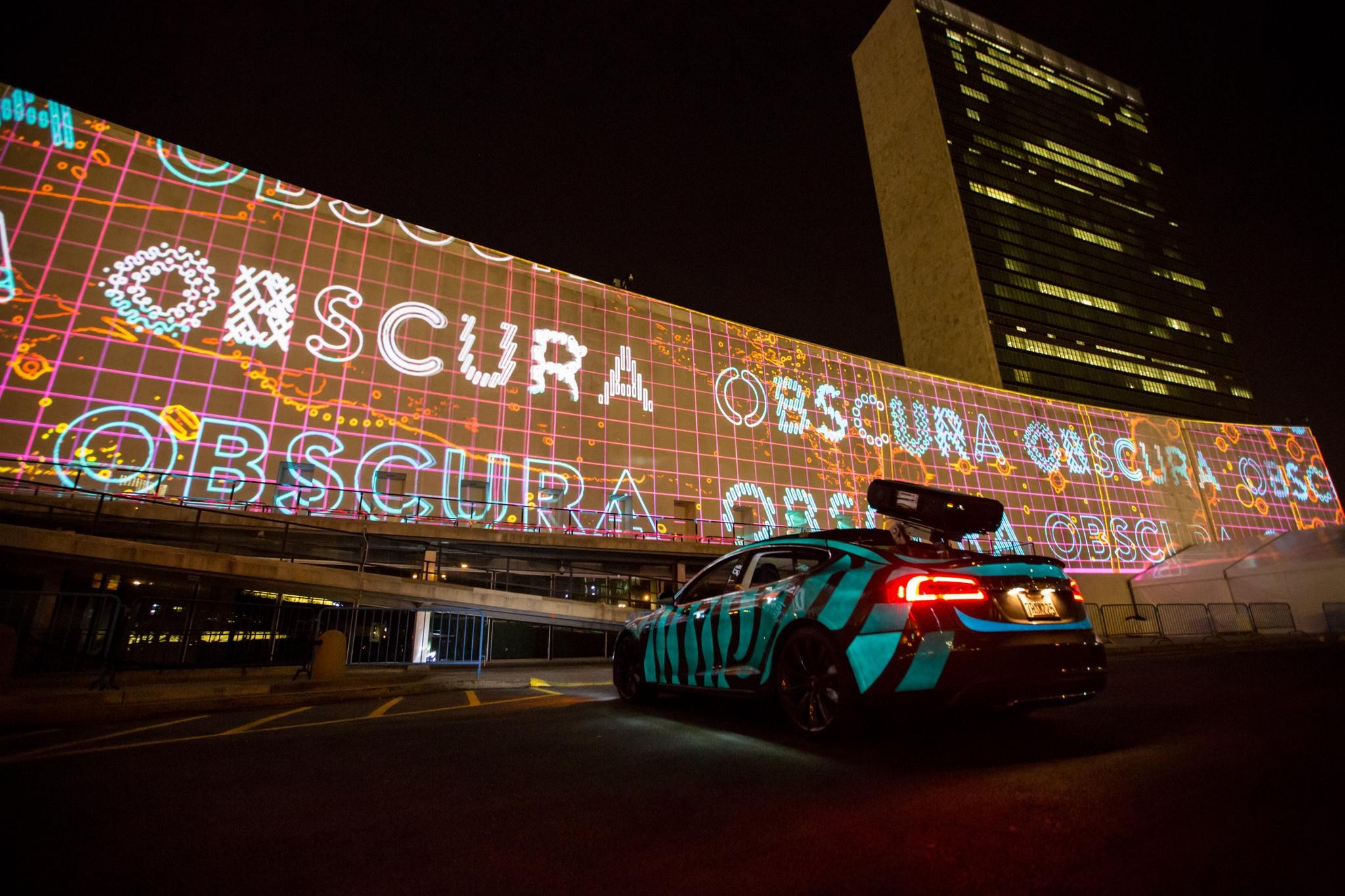 OPS TESLA MOBILE PROJECTION VEHICLE | Campaign | THE WORK