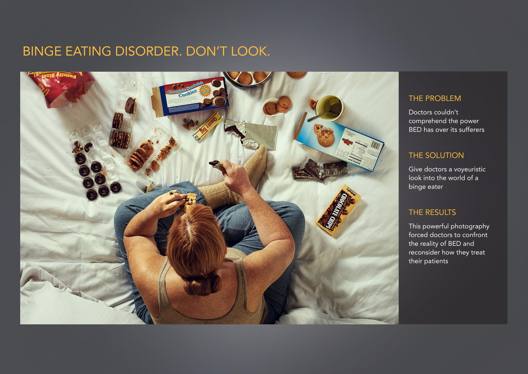 Binge Eating Disorder: Don’t Look | Campaign | THE WORK