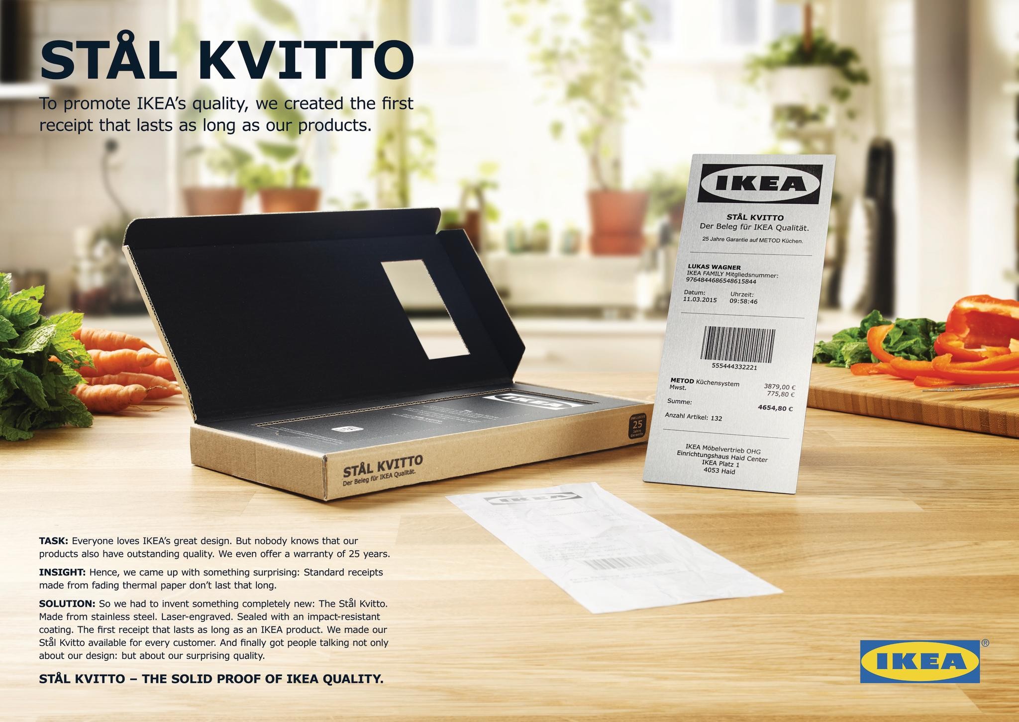 STÅL KVITTO | Campaign | THE WORK
