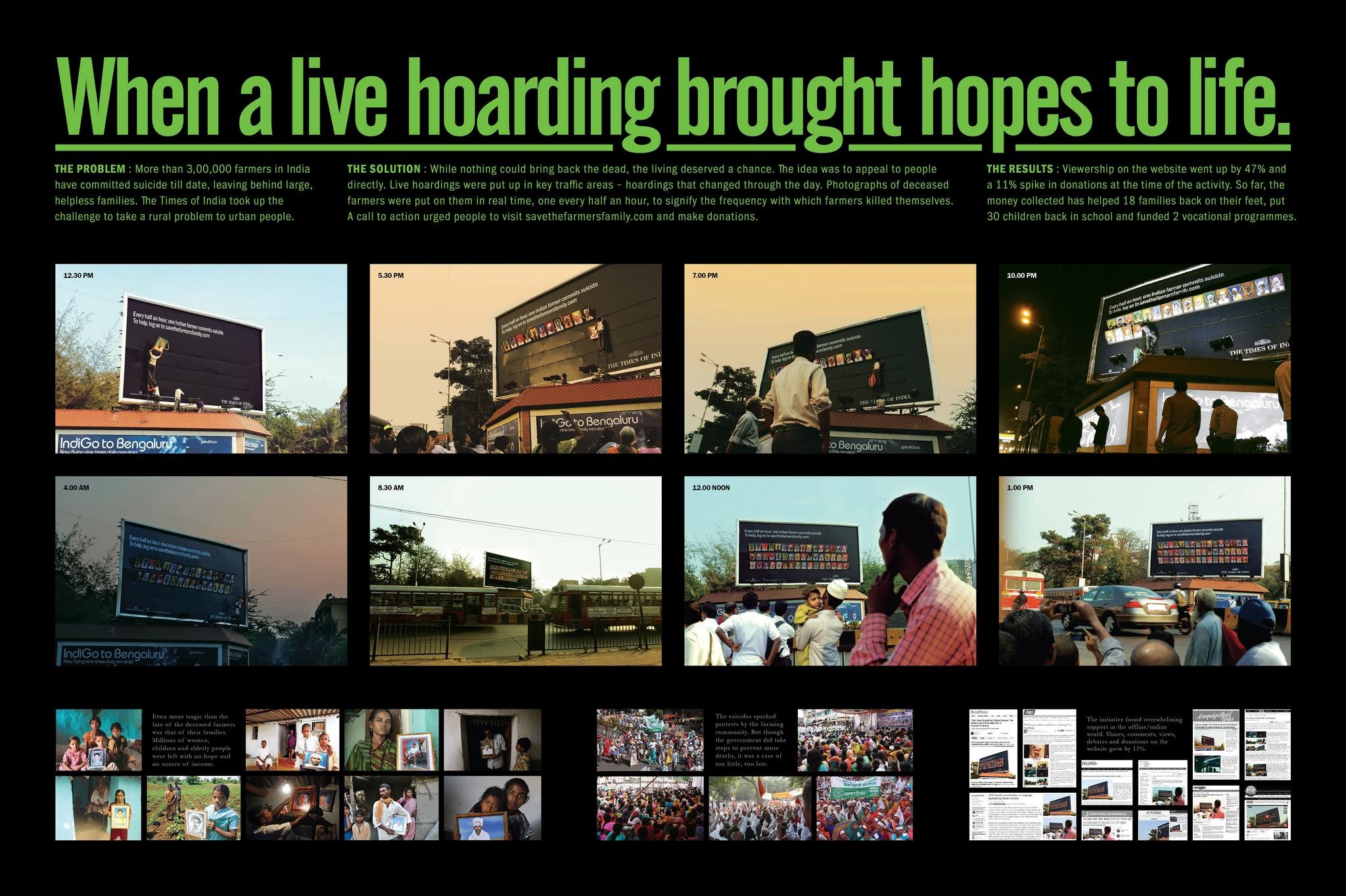 FARMER SUICIDE LIVE HOARDING | Campaign | THE WORK