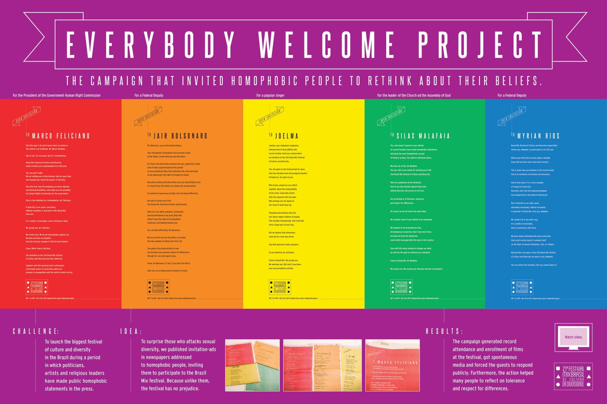 EVERYBODY WELCOME | Campaign | THE WORK