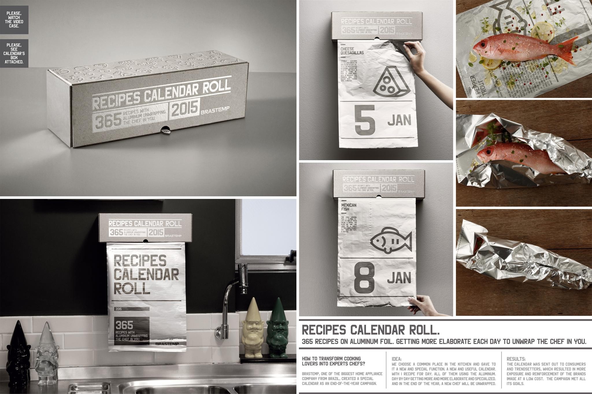 RECIPE CALENDAR ROLL | Campaign | THE WORK