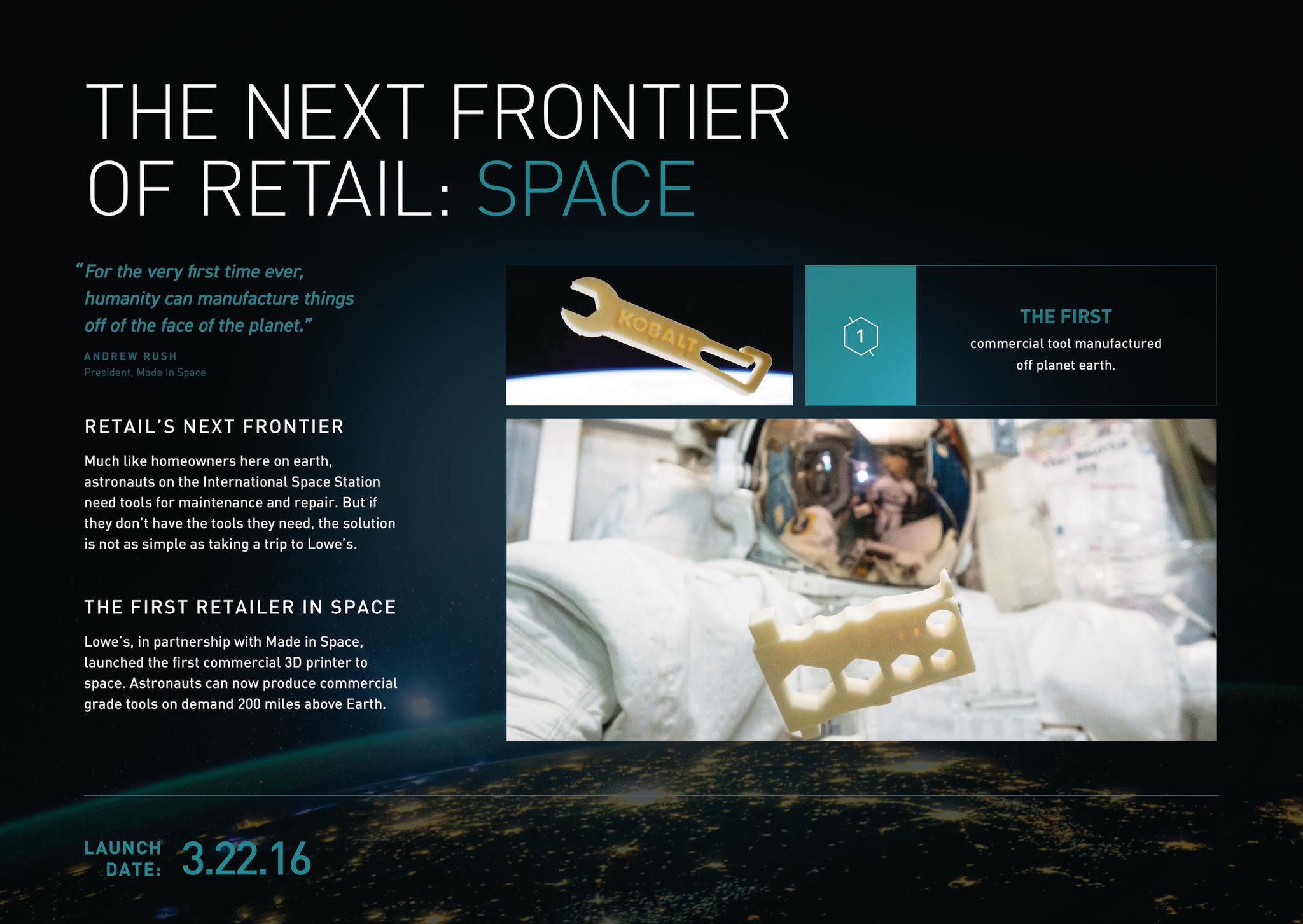 First commercial 3D printer in space | Campaign | THE WORK