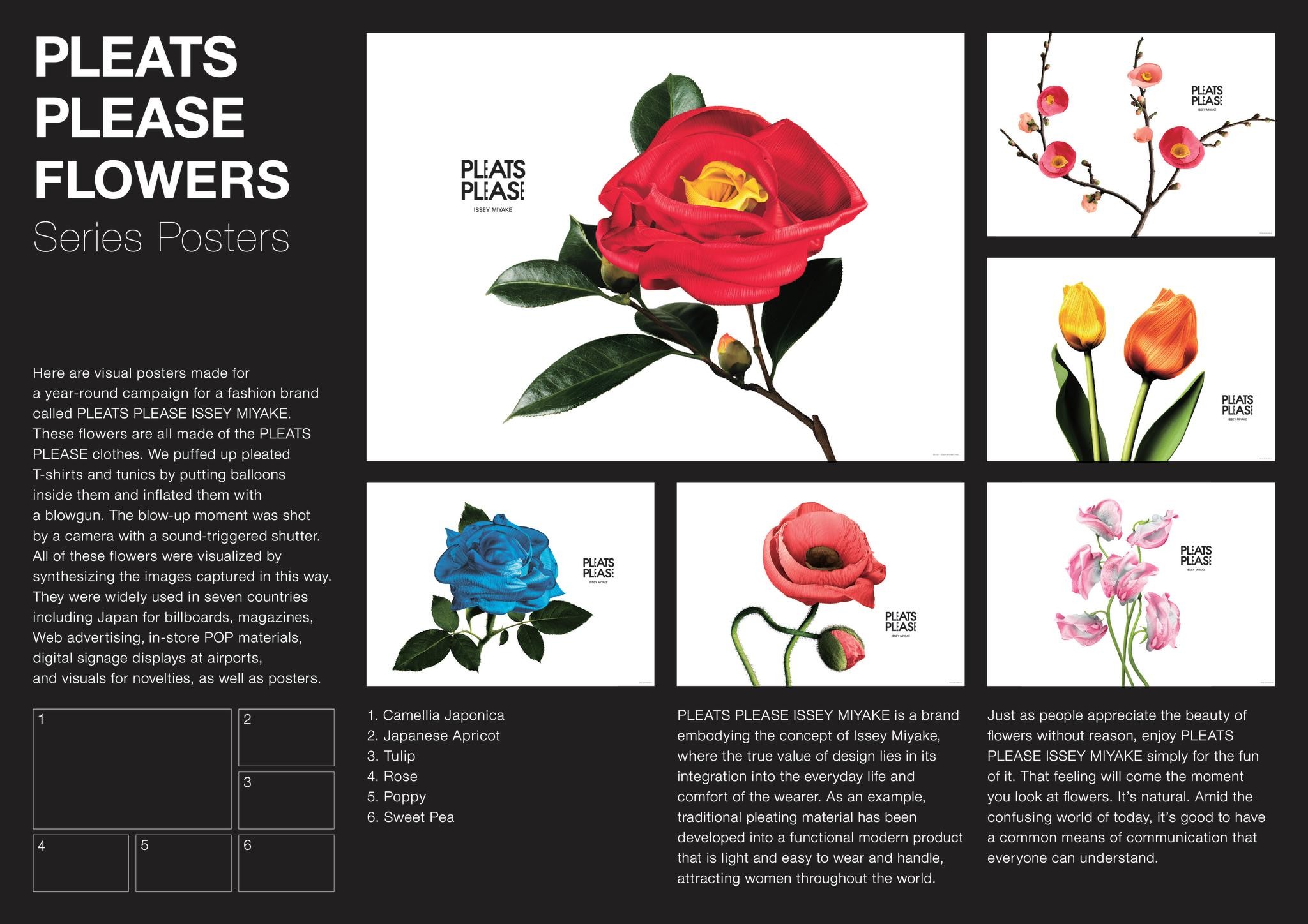 PLEATS PLEASE FLOWERS SERIES POSTERS | Campaign | THE WORK