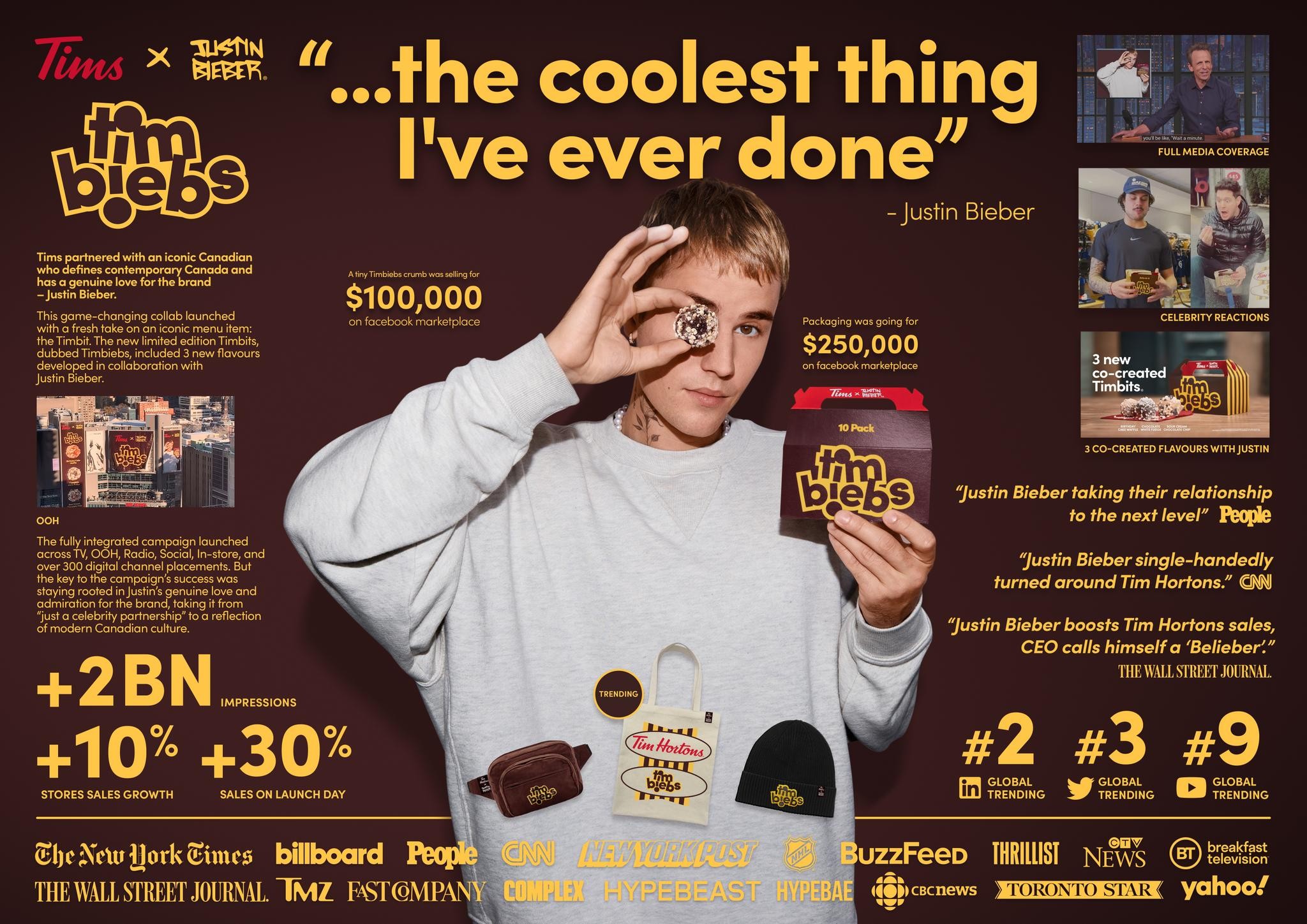 Tim Hortons - Timbiebs | Campaign | THE WORK