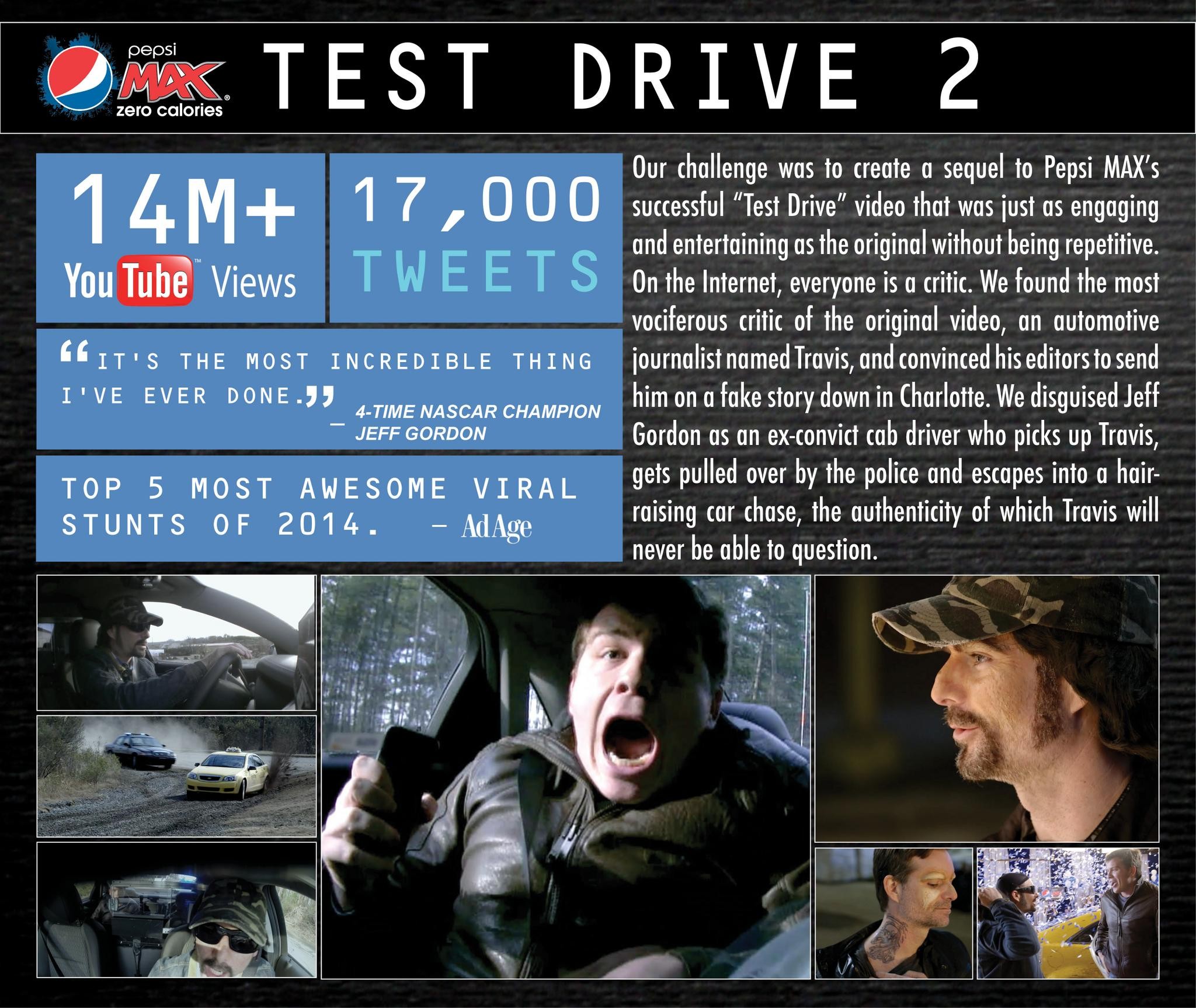 PEPSI MAX & JEFF GORDON PRESENT: 'TEST DRIVE 2' | Campaign | THE WORK