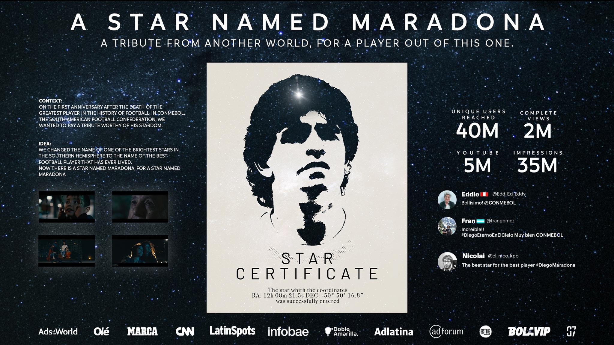 A star named Maradona | Campaign | THE WORK