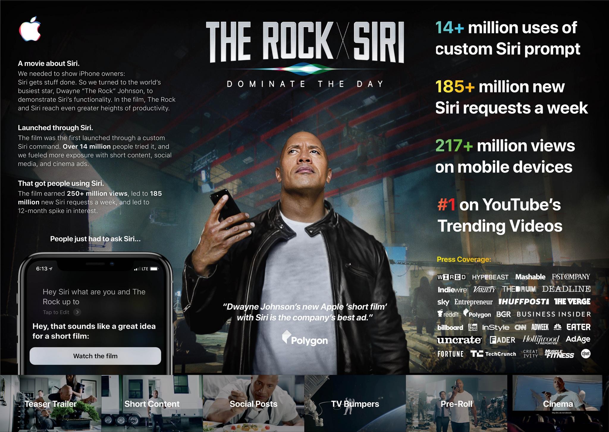 The Rock x Siri — Dominate The Day | Campaign | THE WORK