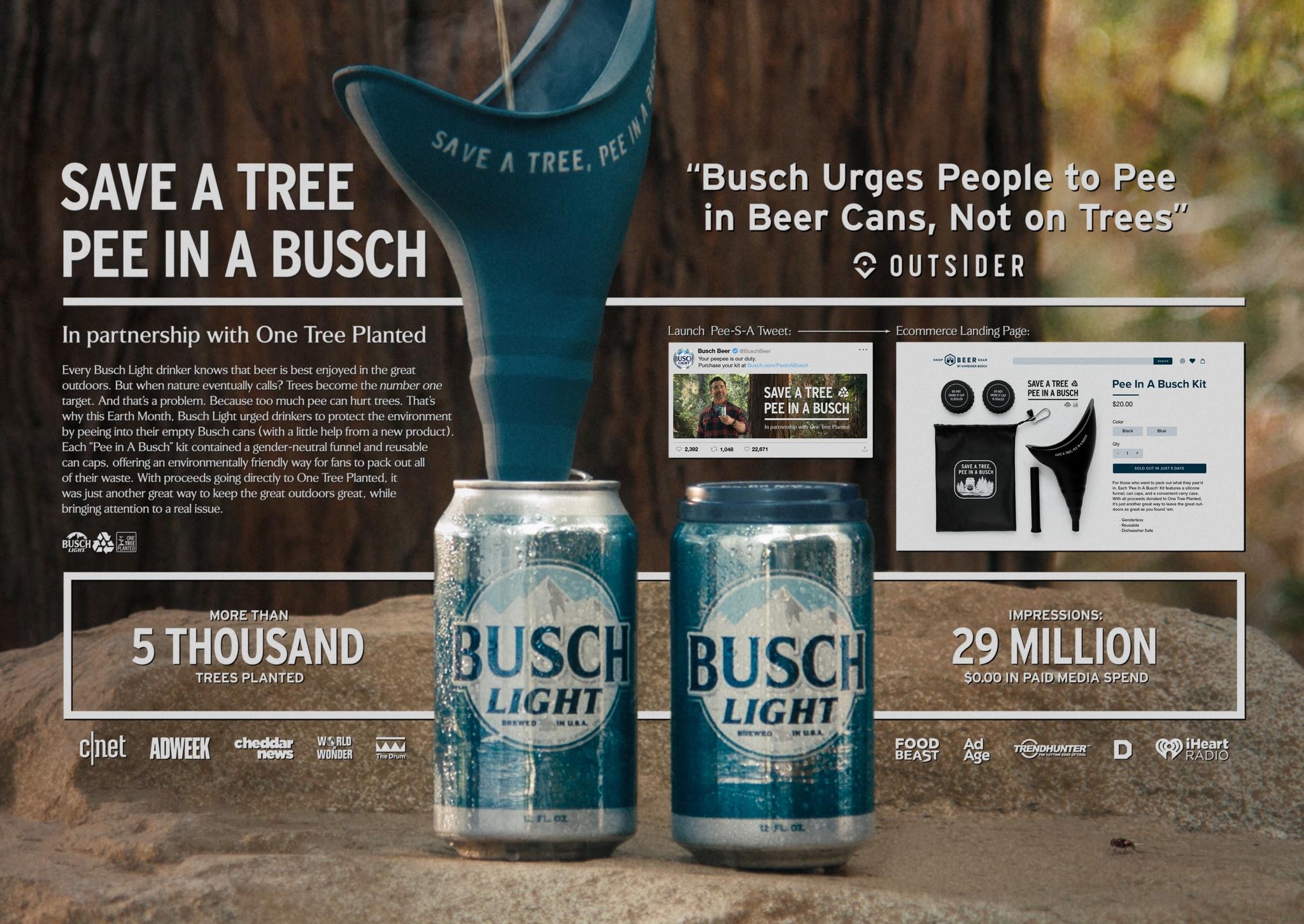 Save a Tree, Pee in a Busch | Campaign | THE WORK