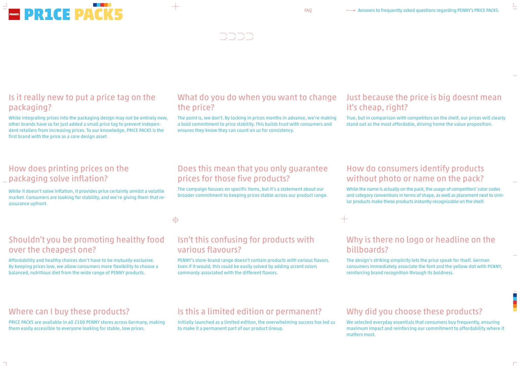 PRICE PACKS | Entry | THE WORK