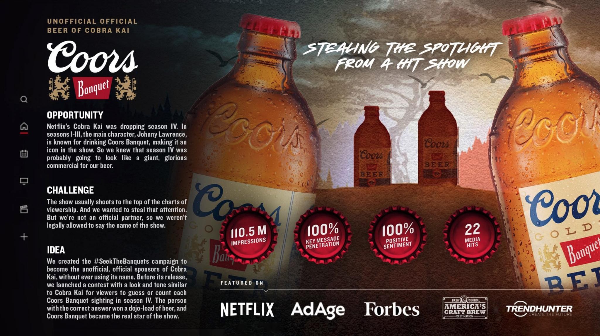 The Unofficial Official Beer of Cobra Kai | Campaign | THE WORK