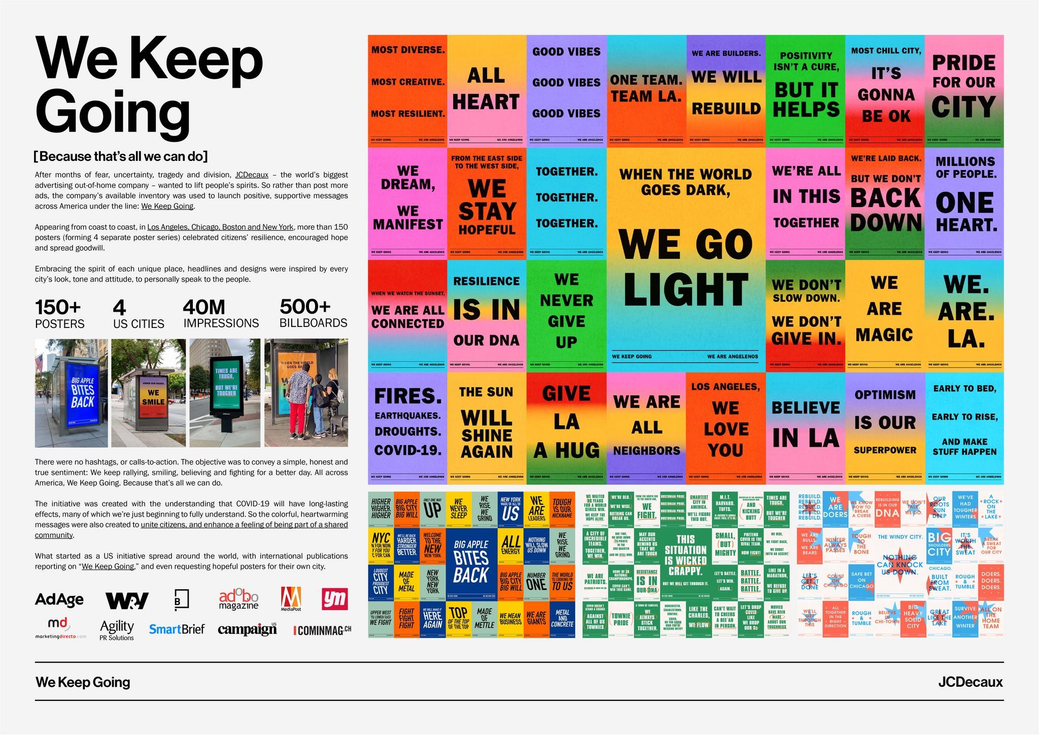 WE KEEP GOING | Campaign | THE WORK