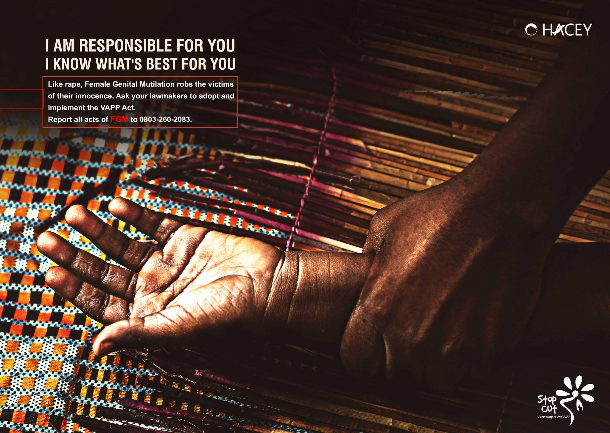 Female Genital Multilation - Stop Cut | Campaign | THE WORK
