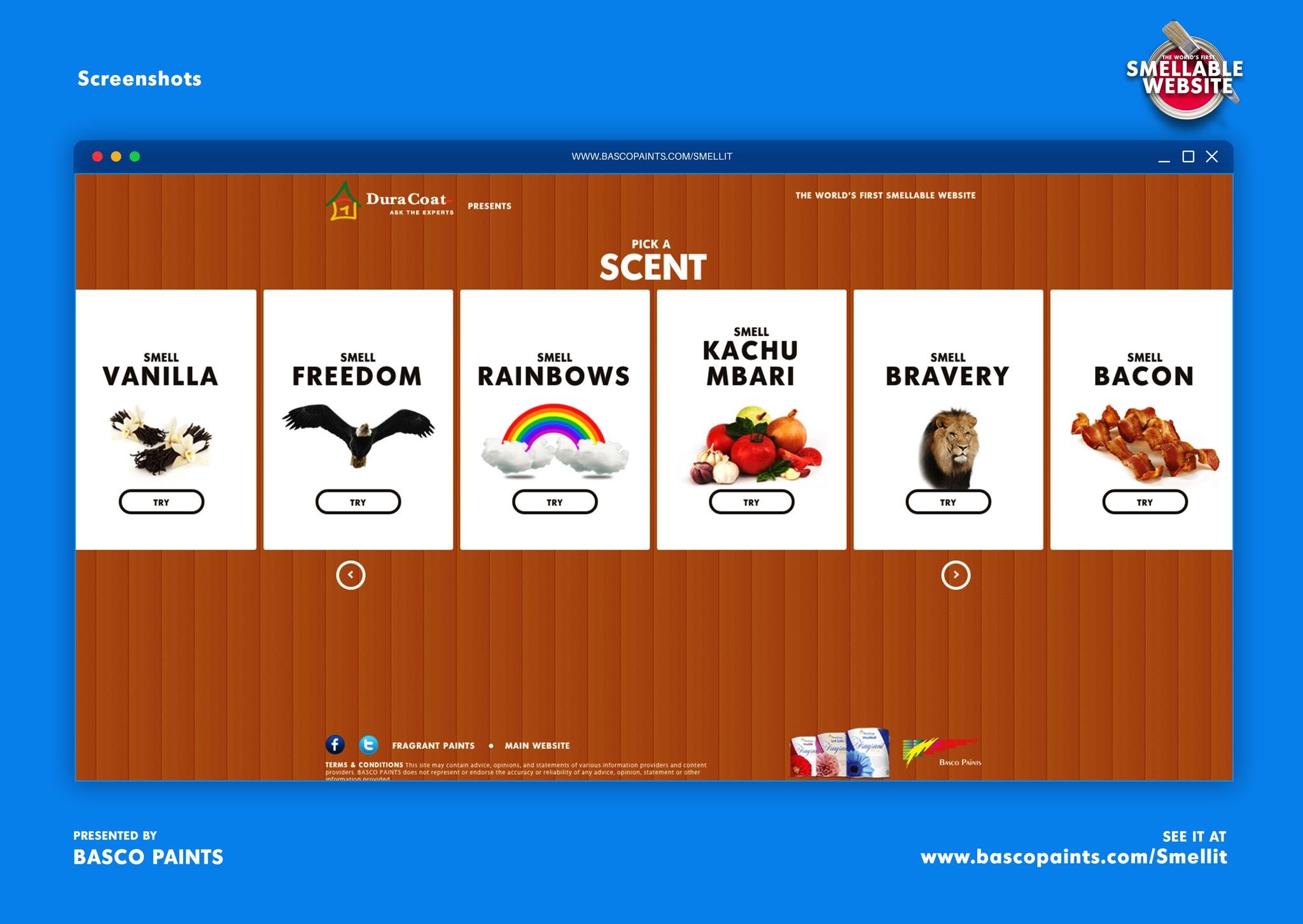 THE WORLD'S FIRST SMELLABLE WEBSITE | Entry | THE WORK