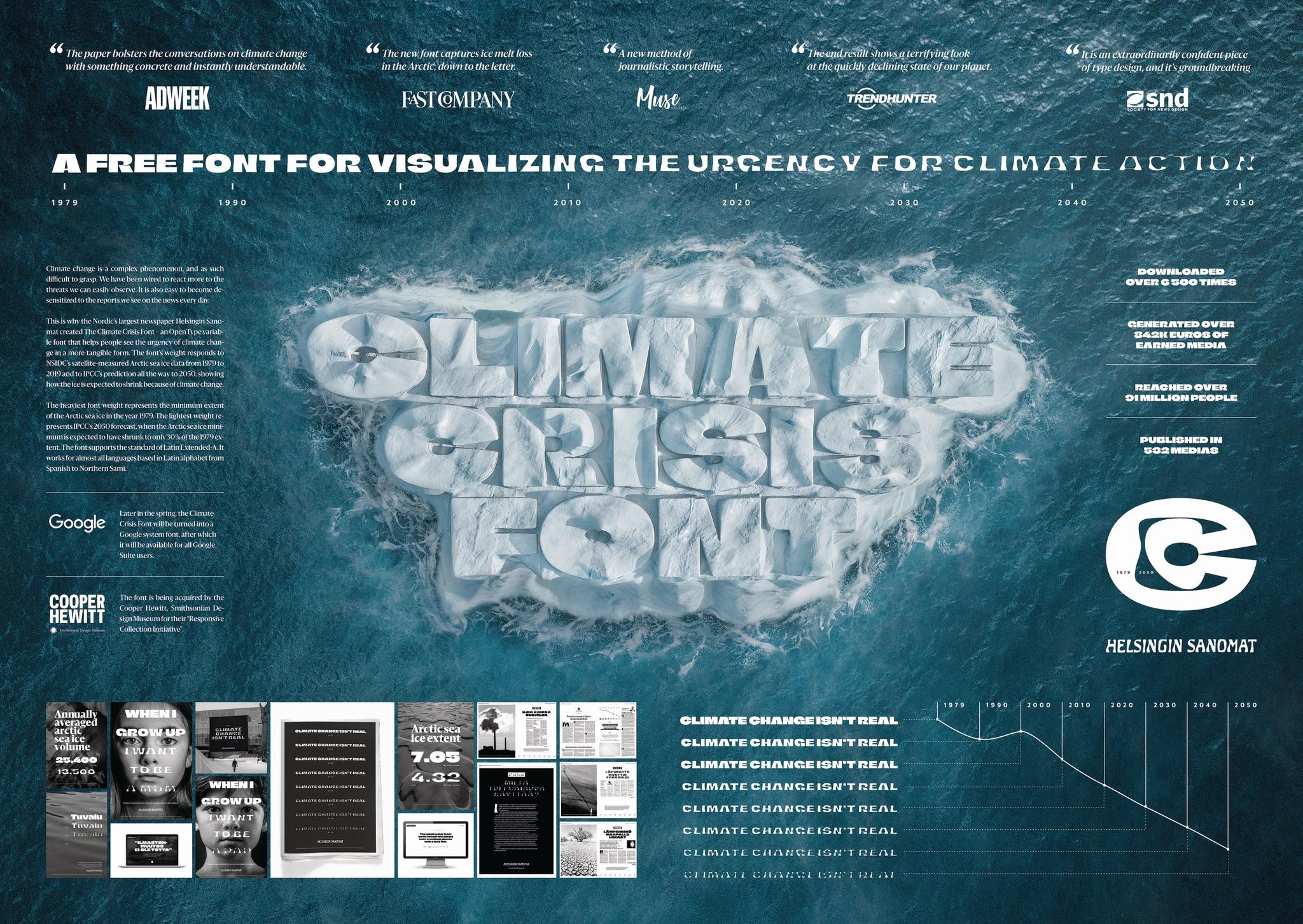 The Climate Crisis Font | Campaign | THE WORK