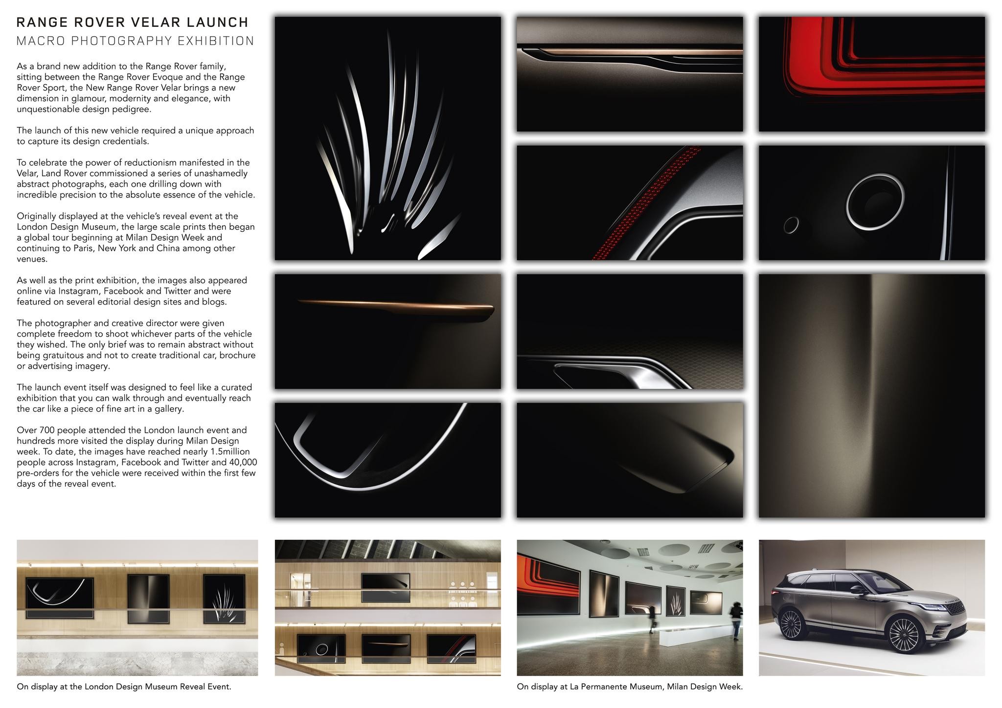 Range Rover Velar Launch Exhibition | Campaign | THE WORK