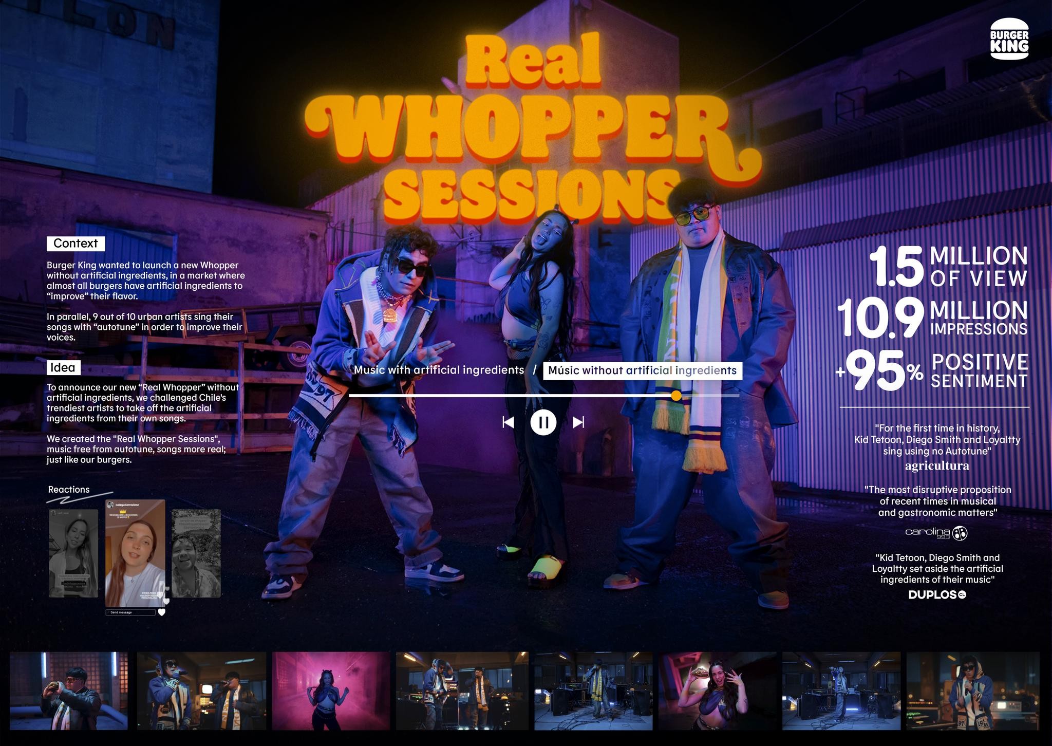 Real Whopper Sessions | Campaign | THE WORK