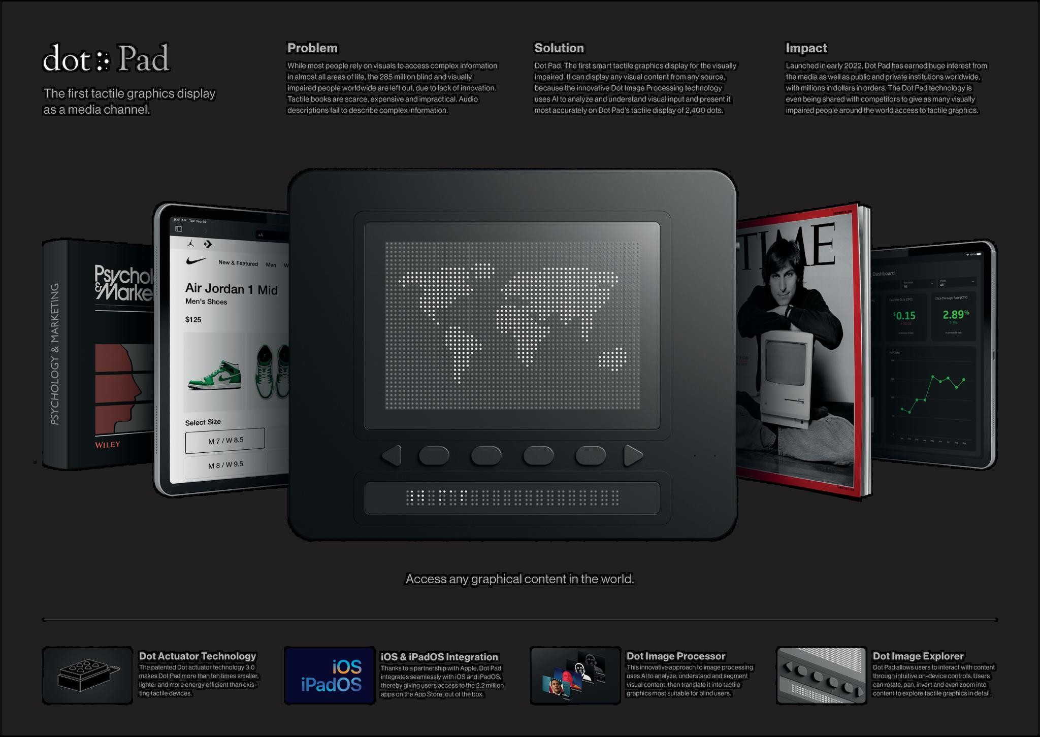Dot Pad. The first tactile graphics display as a media channel. | Campaign | THE WORK