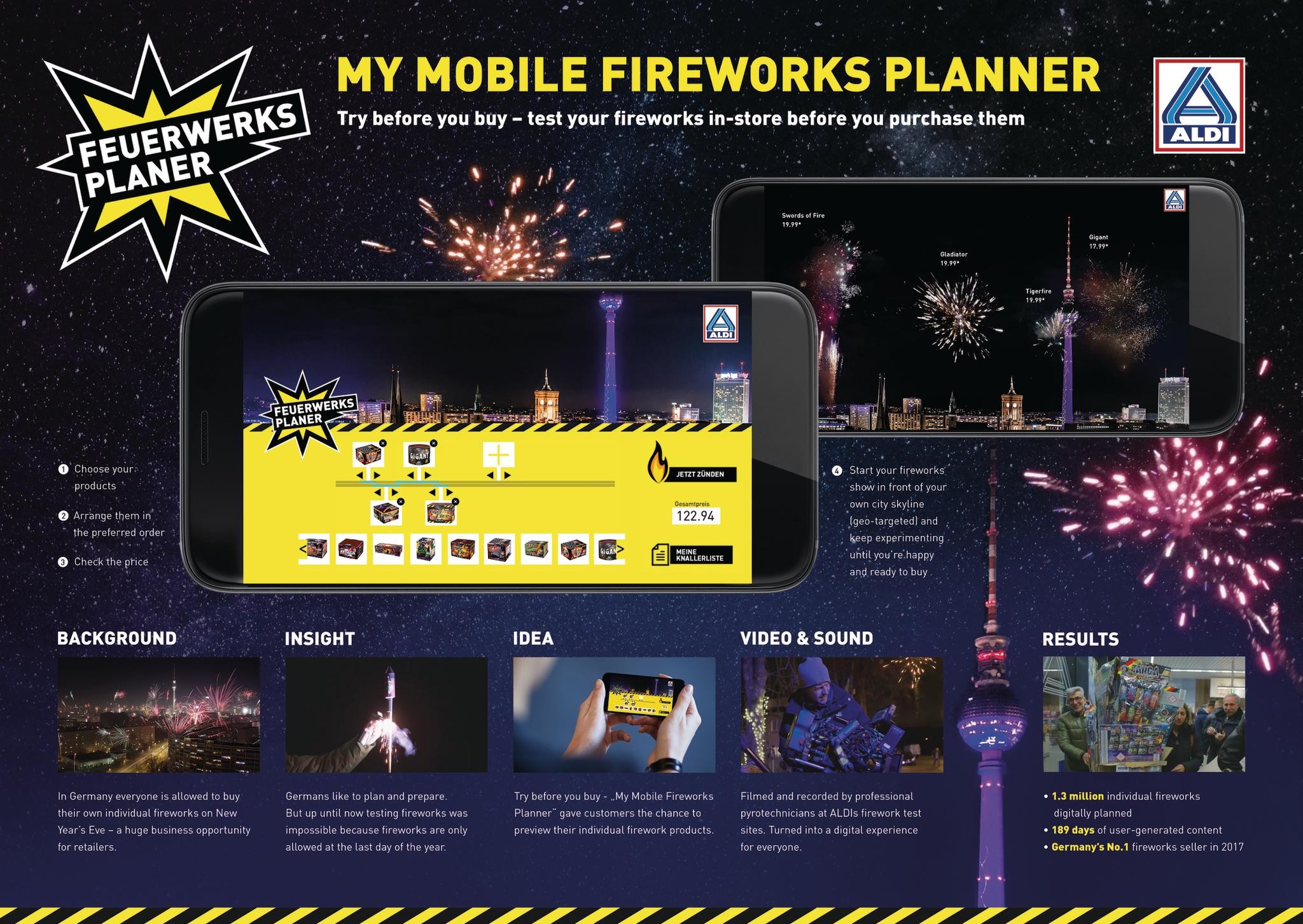 ALDI FIREWORKS PLANNER | Entry | THE WORK