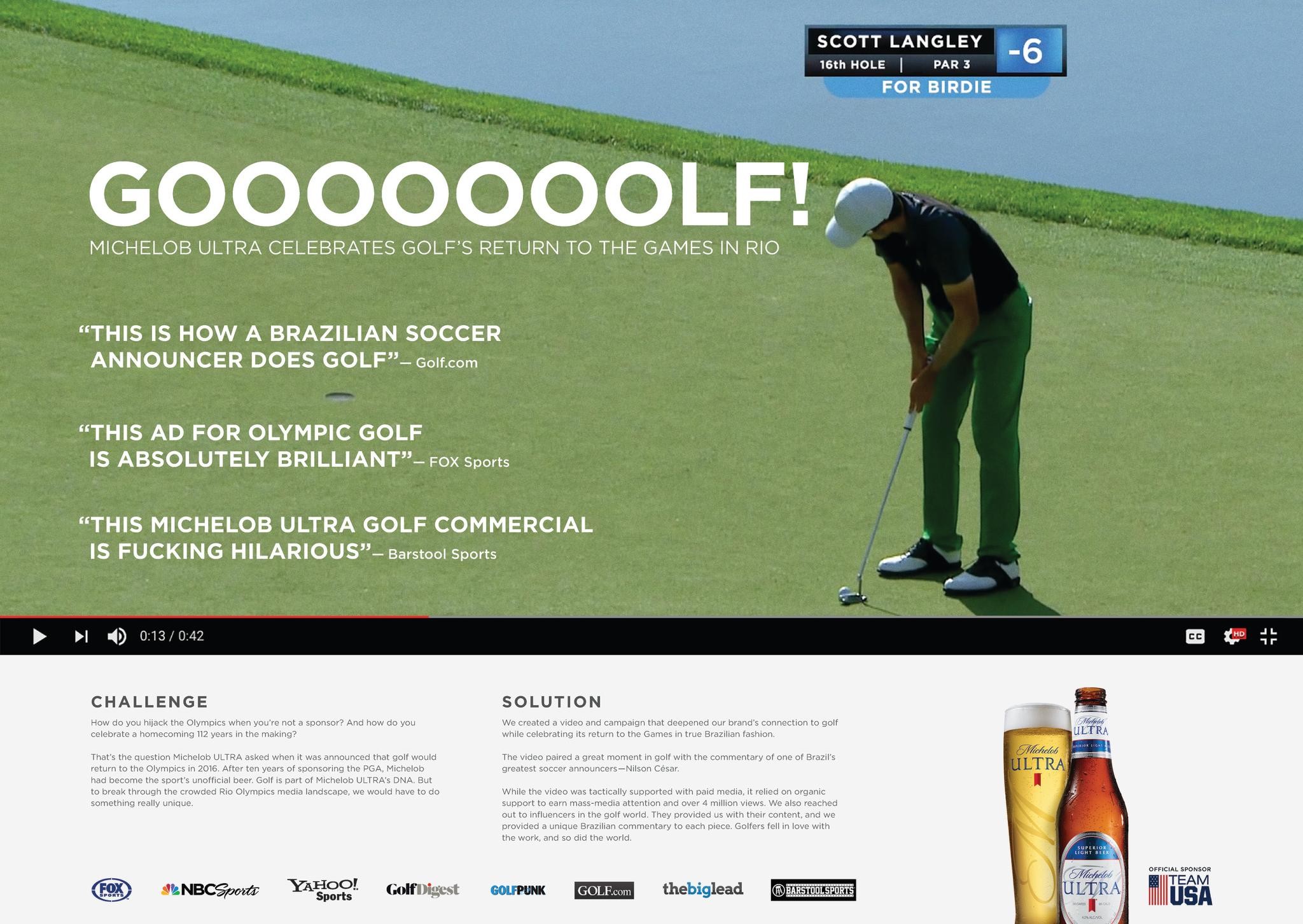 Olympics GOOOOLF | Campaign | THE WORK