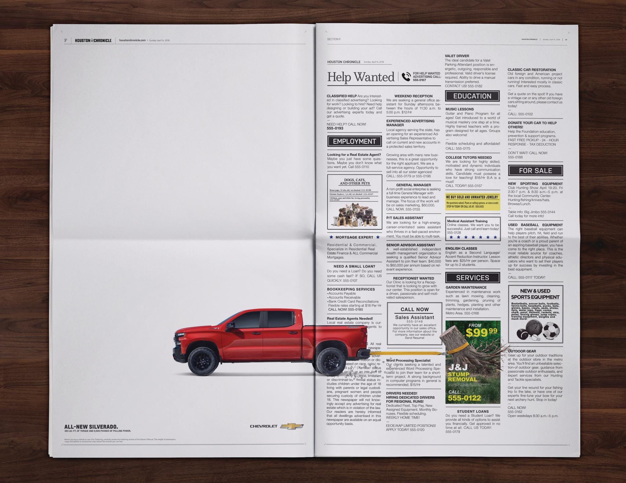 Silverado 'Chopped, Want Ad, Minuscule Ad' | Campaign | THE WORK