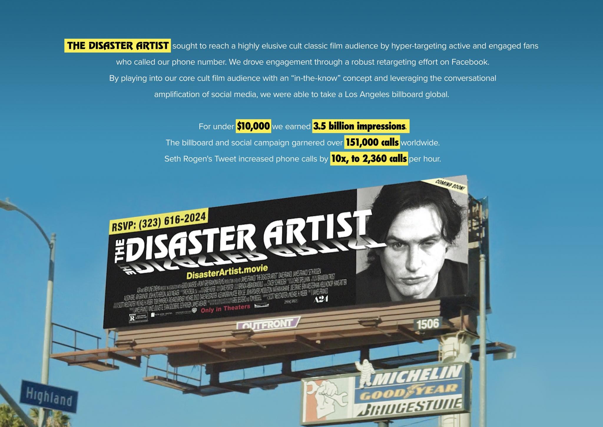 The Disaster Artist Billboard | Campaign | THE WORK