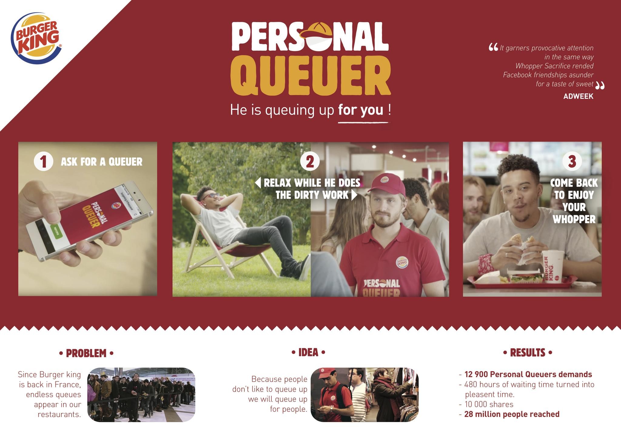 Personal Queuer | Campaign | THE WORK