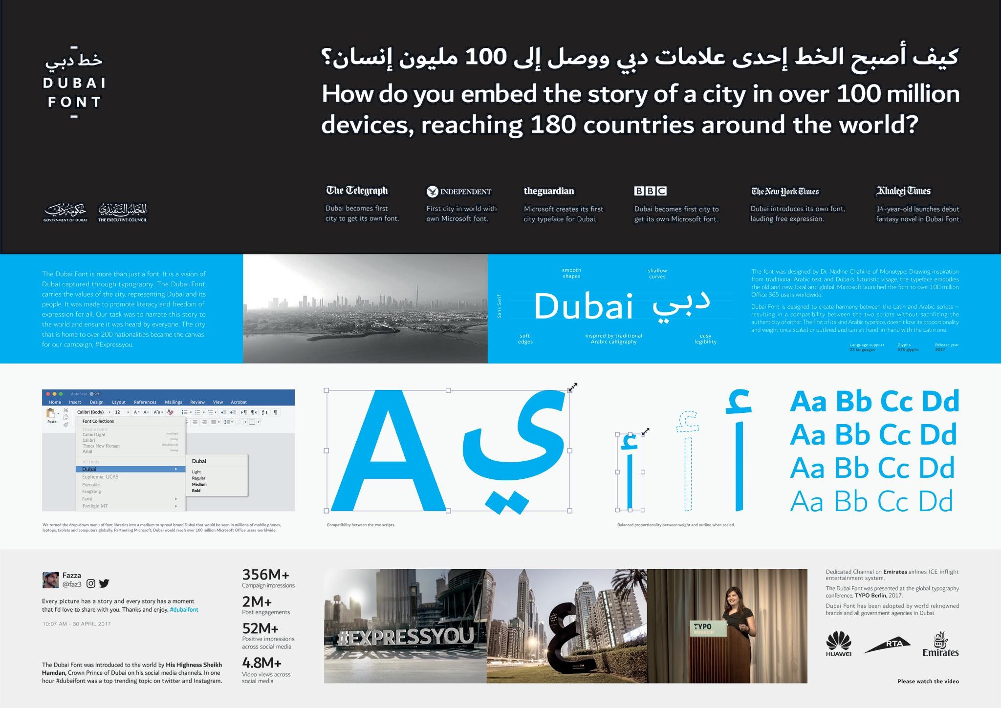 Dubai Font | Campaign | THE WORK