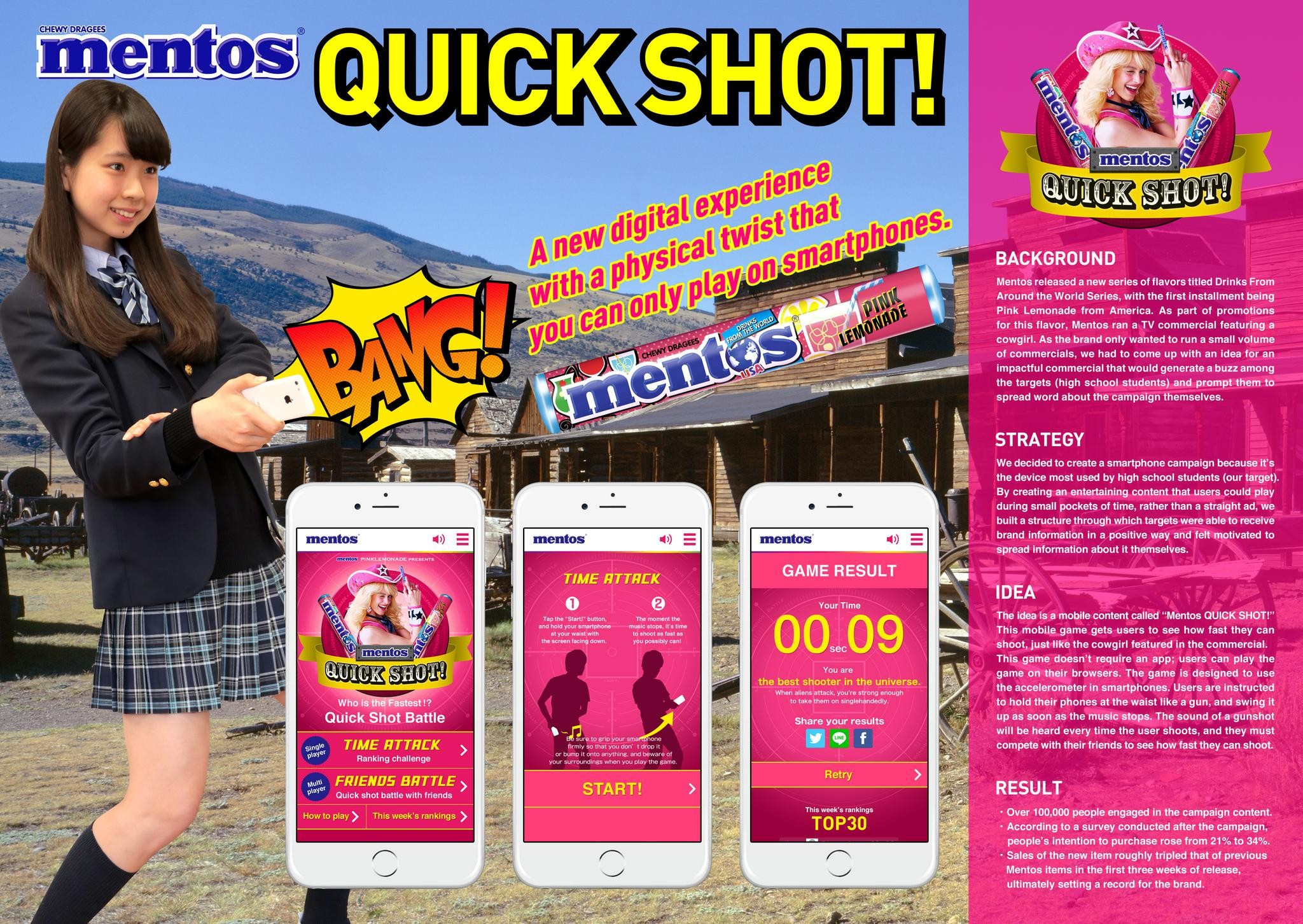 mentos QUICK SHOT! | Campaign | THE WORK