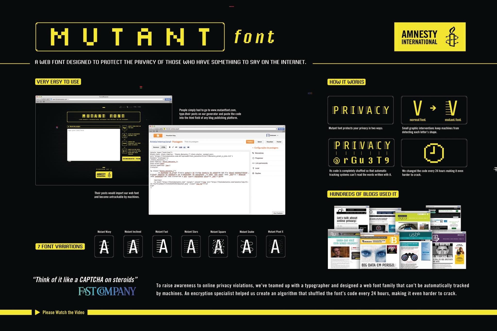 MUTANT FONT | Campaign | THE WORK