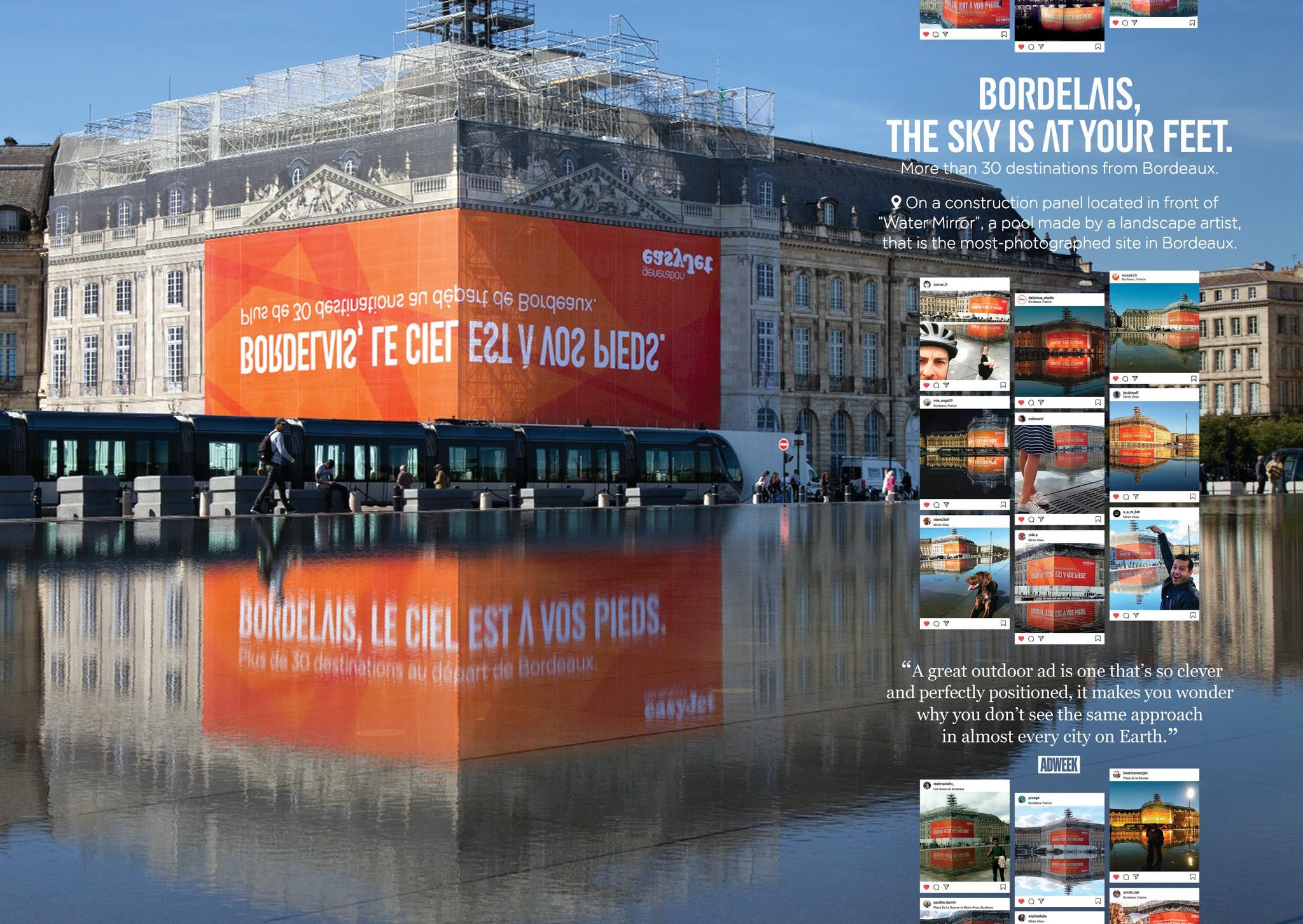 easyJet - A carefully reflected billboard | Campaign | THE WORK